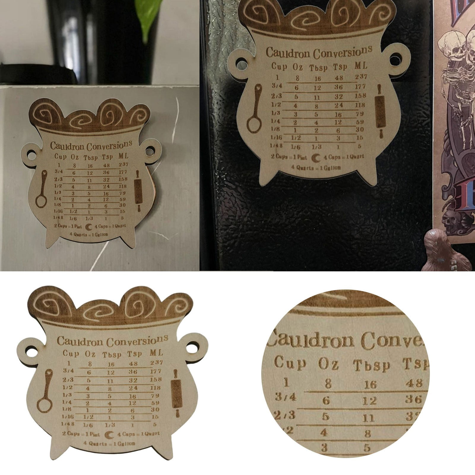 Peel And Wall Sayings Decorations Cauldron Conversion Chart Wood ...