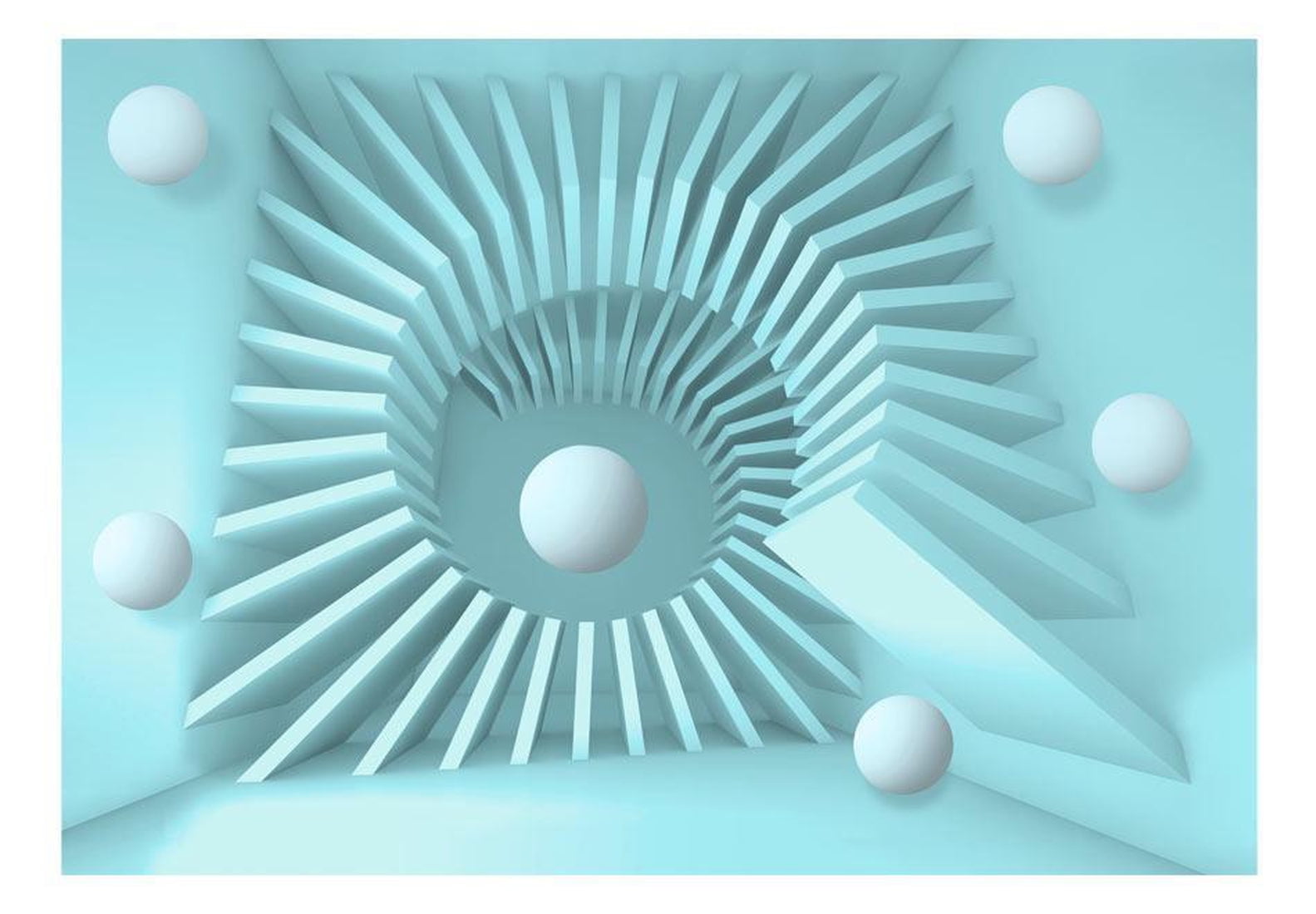 Peel & Stick 3D Illusion Wall Mural - Blue Maze - Removable Wall Decals ...