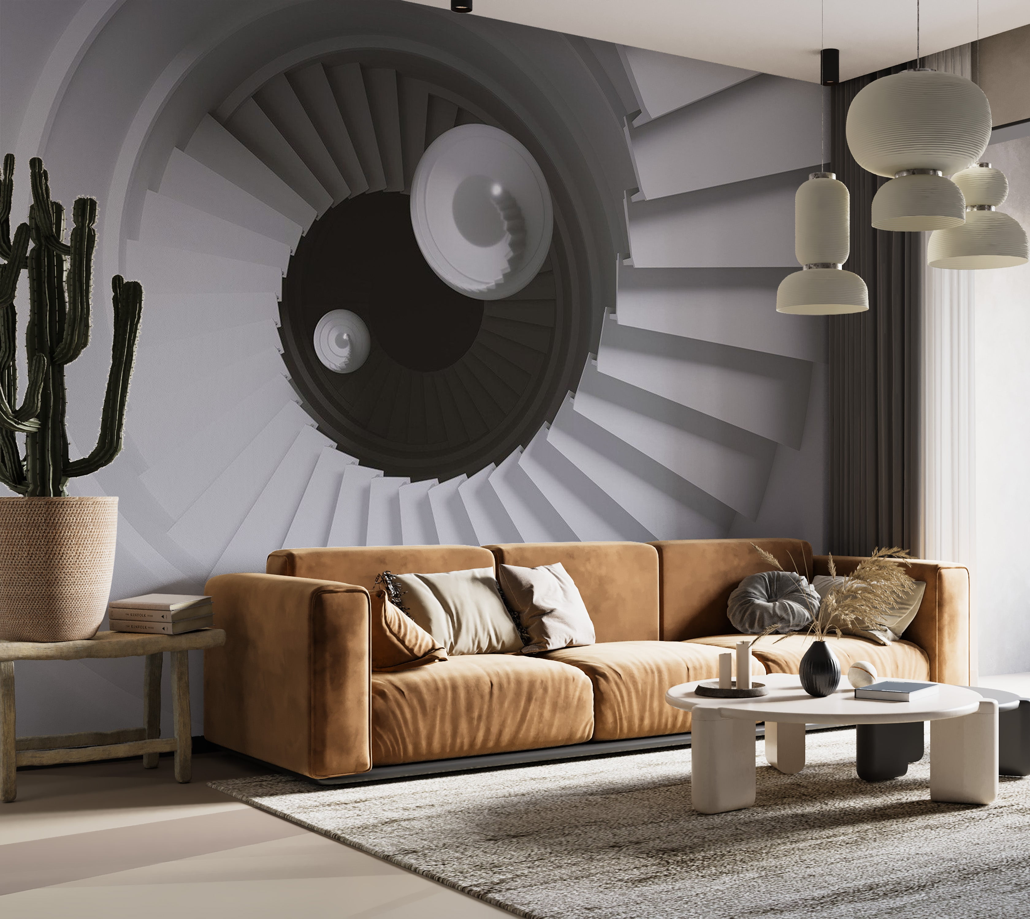 Peel & Stick 3D Illusion Wall Mural - Time Tunnel - Walmart.com