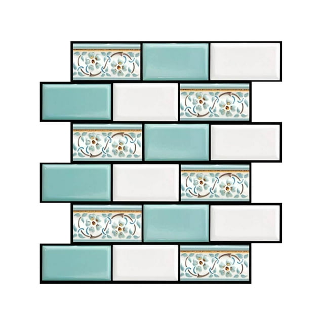 Peel and Stick Backsplash Self Adhesive Marble Subway Tile Sticker 4 ...