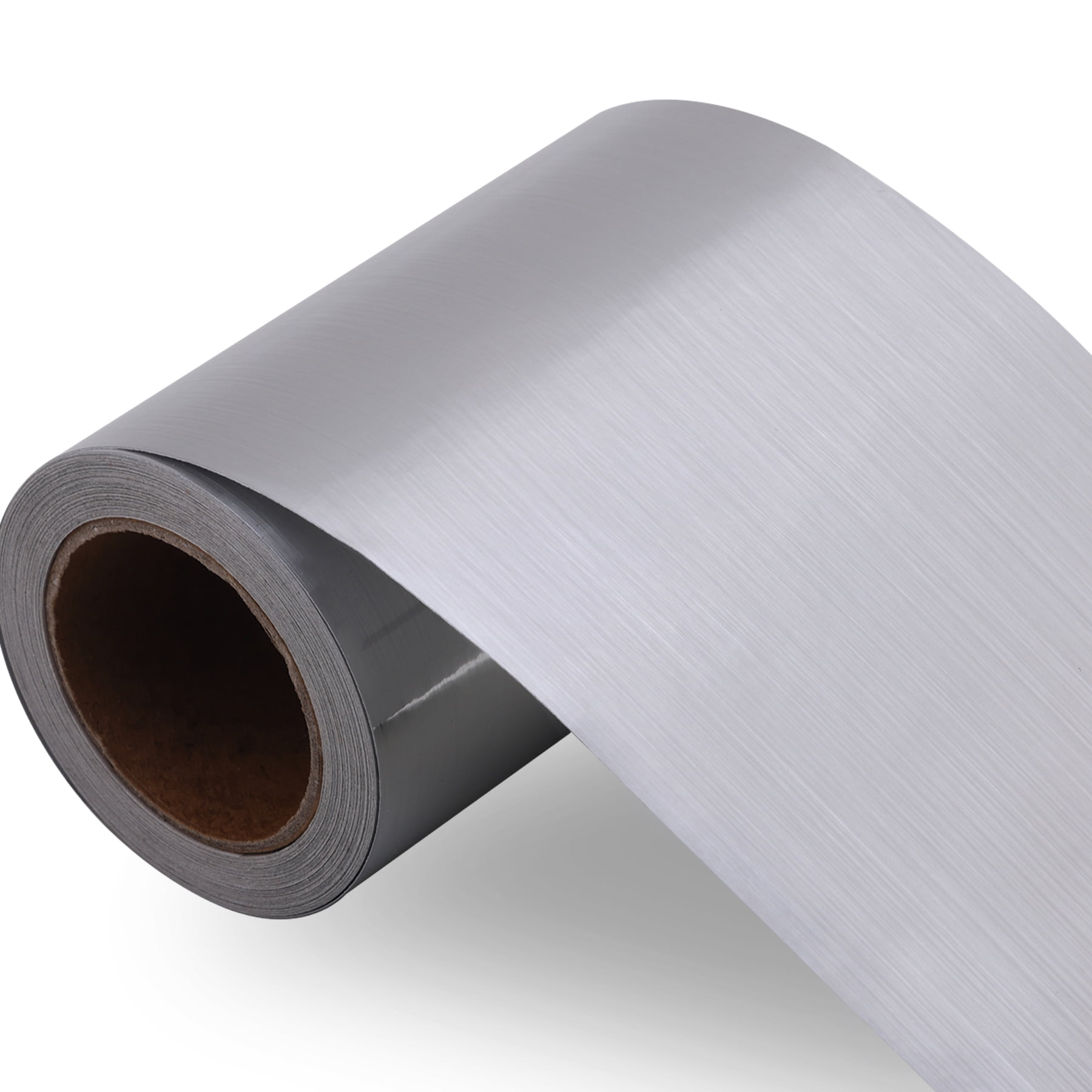 Peel and Stick Brushed Silver Wallpaper Border, Removable PVC ...