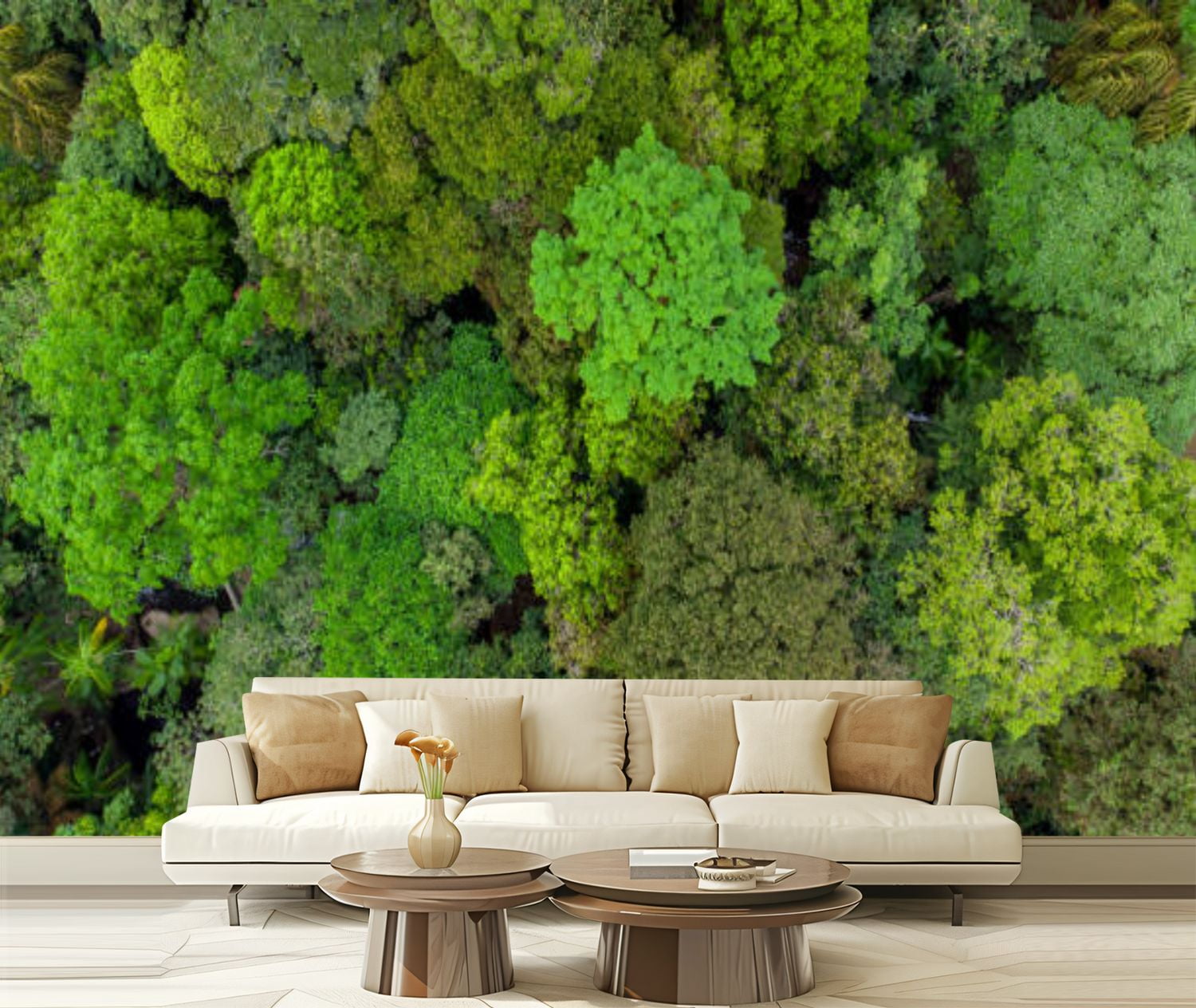 Peel and Stick Canvas Wallpaper Aerial top view forest tree Amazon ...