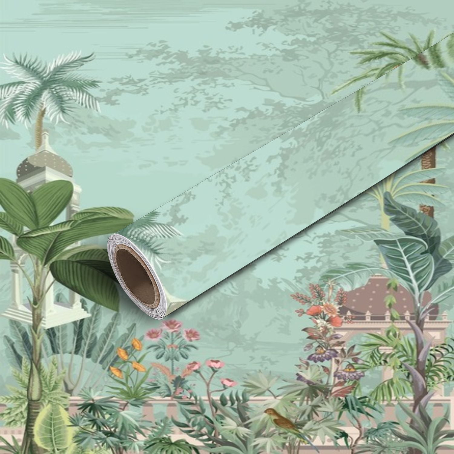 Peel and Stick Canvas Wallpaper Art Wall Mural Traditional Mughal ...