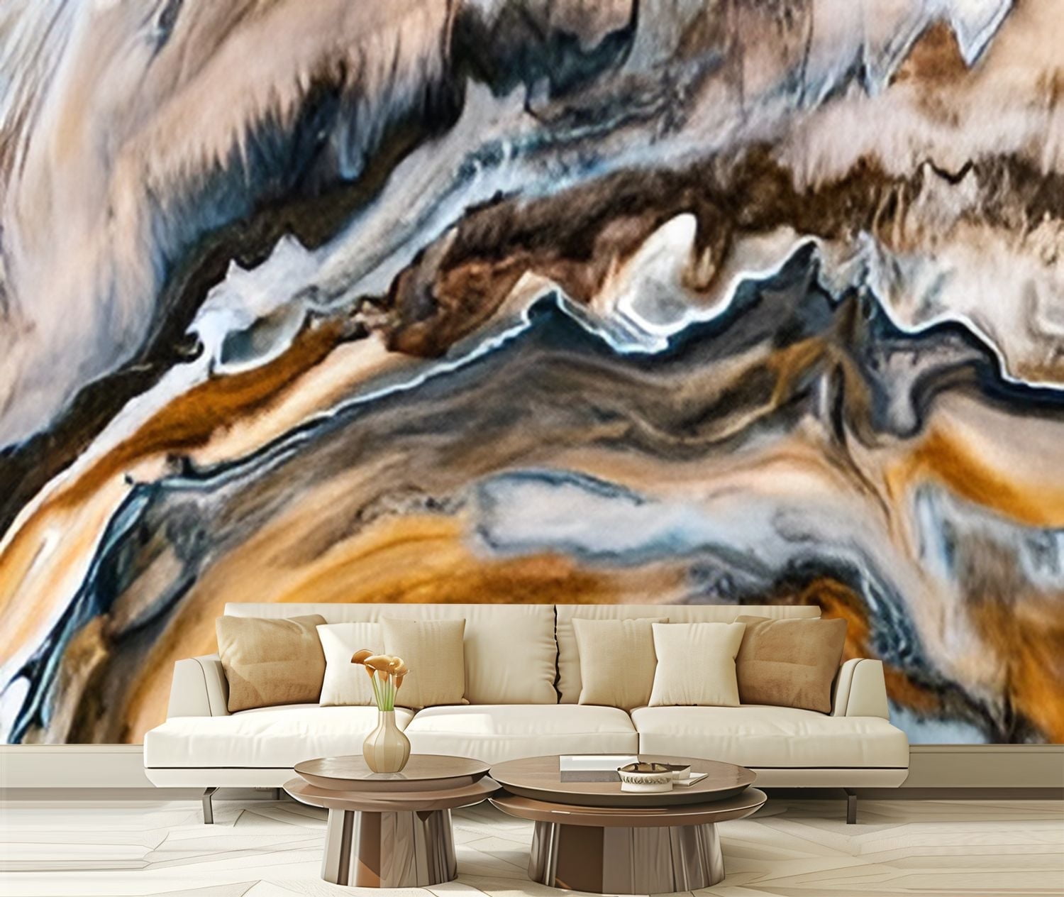 Peel and Stick Canvas Wallpaper Fluid art texture abstract iridescent ...