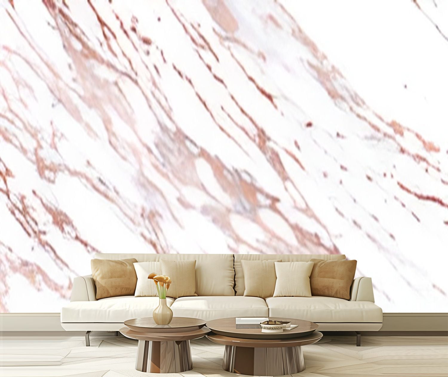 Peel and Stick Canvas Wallpaper Luxury Rose Gold Marble texture ...