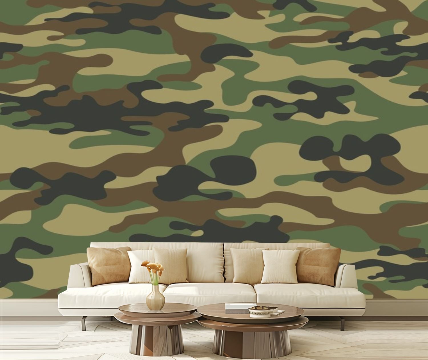 Peel and Stick Canvas Wallpaper Military camouflage print camouflage ...