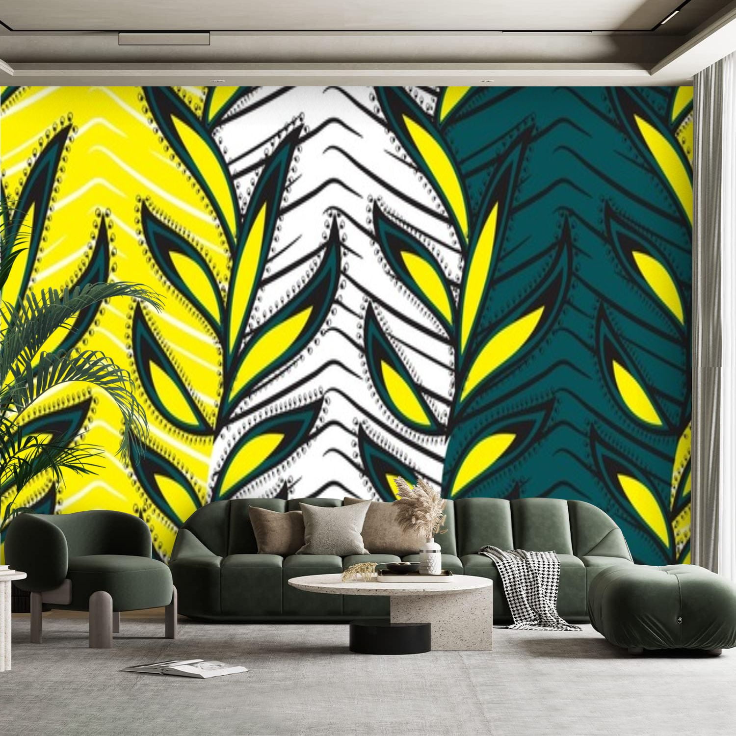 Peel and Stick Canvas Wallpaper Wall Mural African ethnic traditional ...