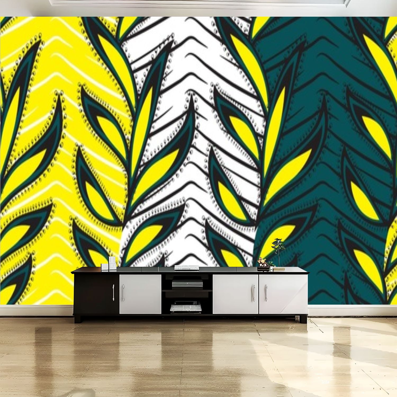 Peel and Stick Canvas Wallpaper Wall Mural African ethnic traditional ...