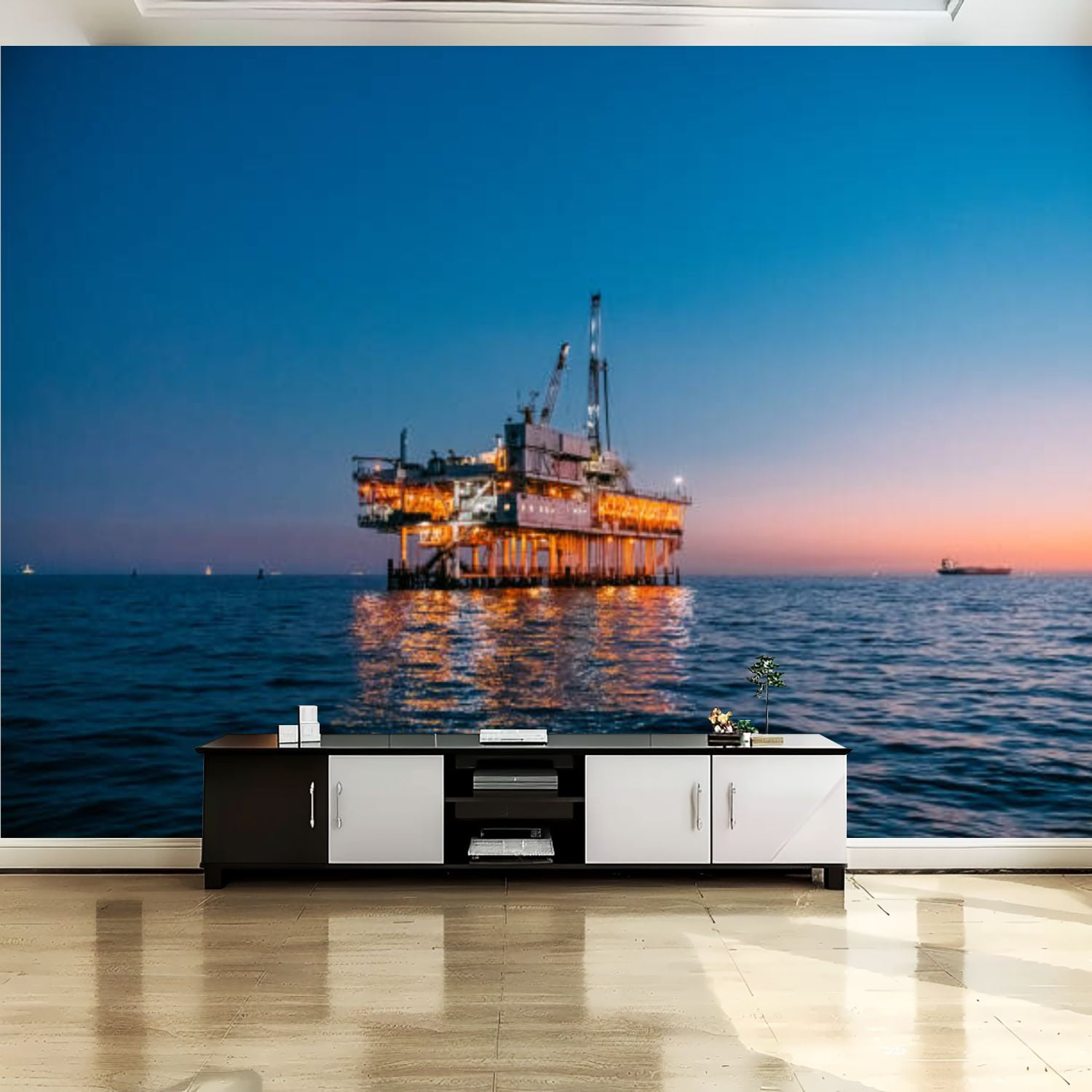 Peel and Stick Canvas Wallpaper Wall Mural Beautiful Dusk Sky an ...