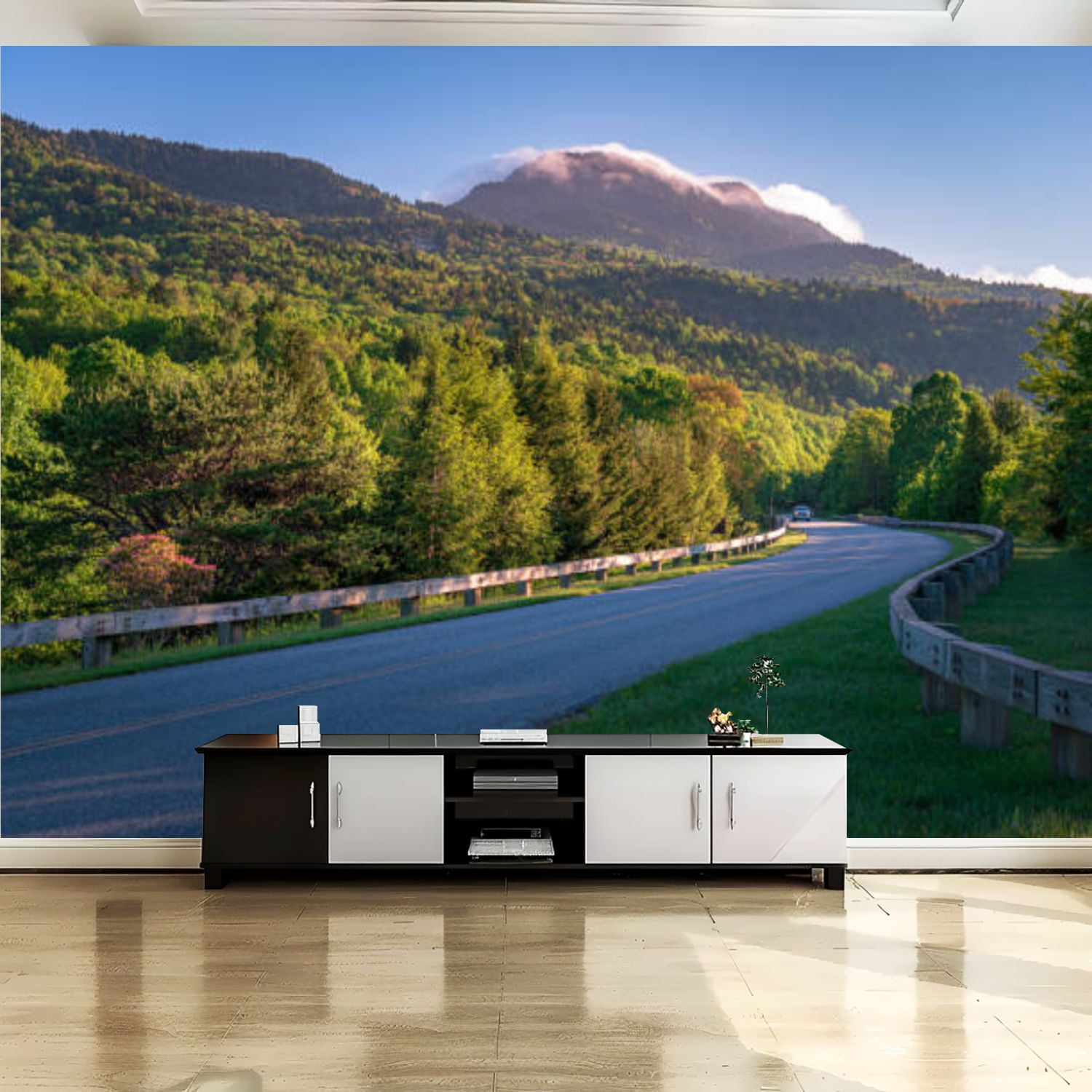 Peel and Stick Canvas Wallpaper Wall Mural Beautiful scenery ...