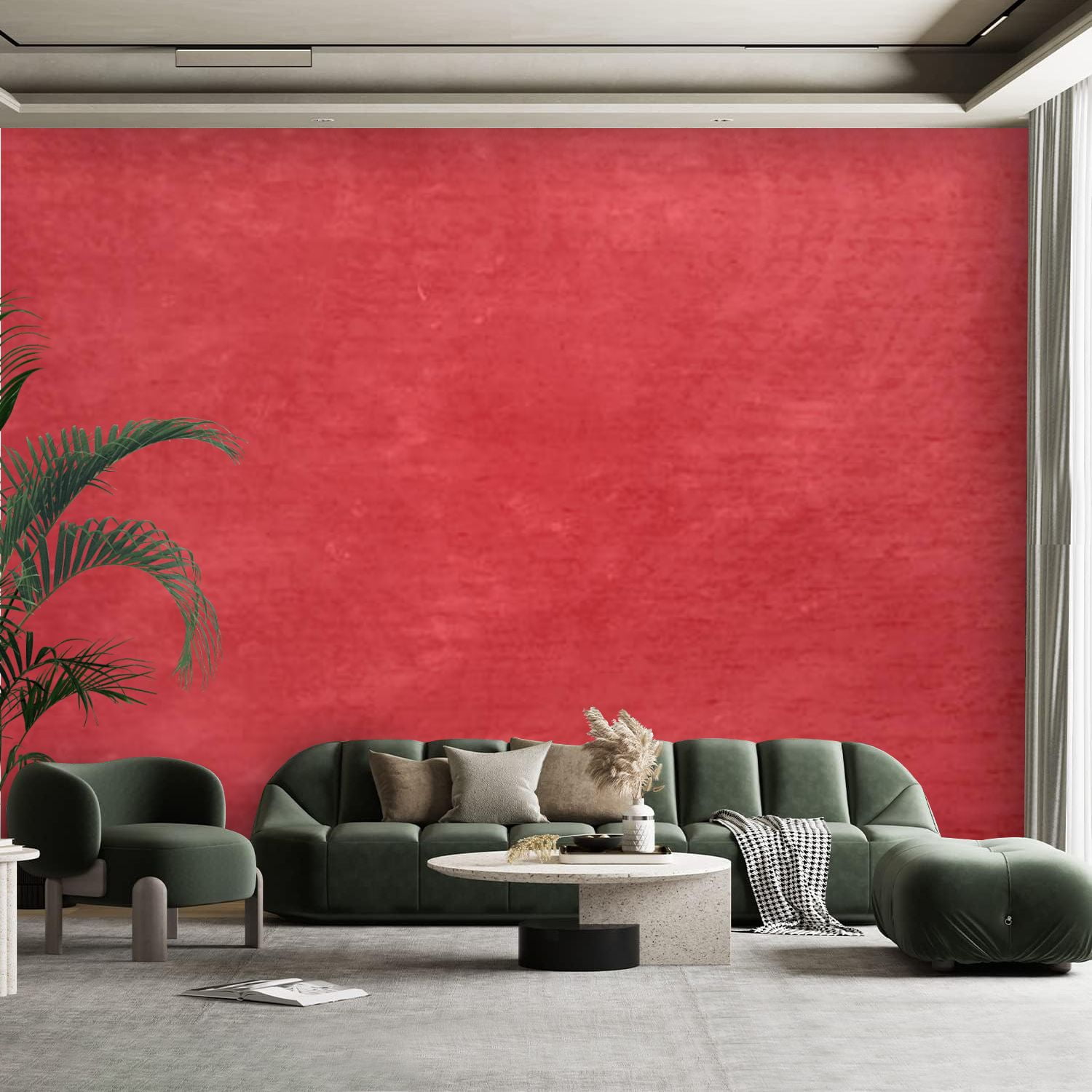 Peel and Stick Canvas Wallpaper Wall Mural Blank empty plain solid dark ...