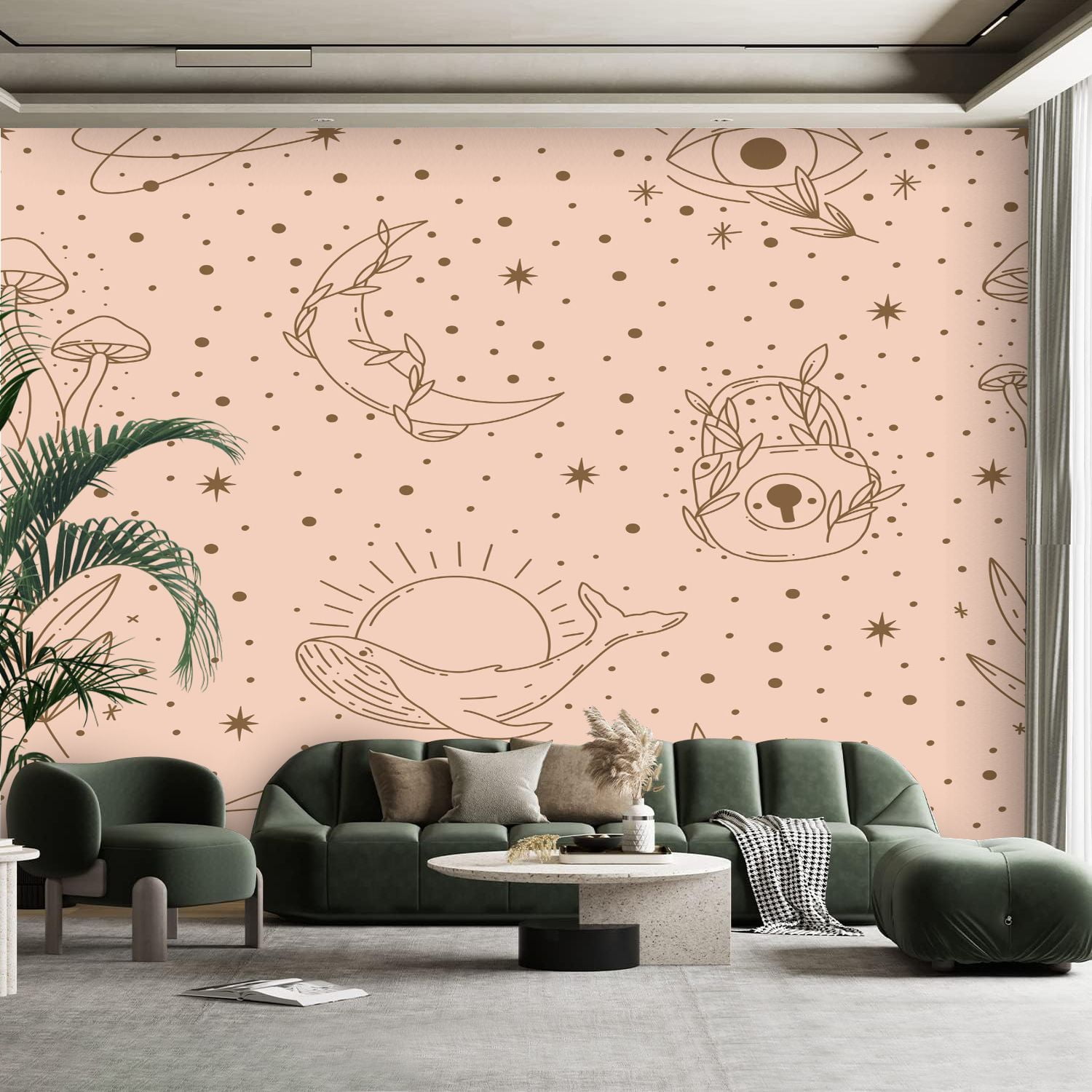 Peel and Stick Canvas Wallpaper Wall Mural Contemporary Magical ...