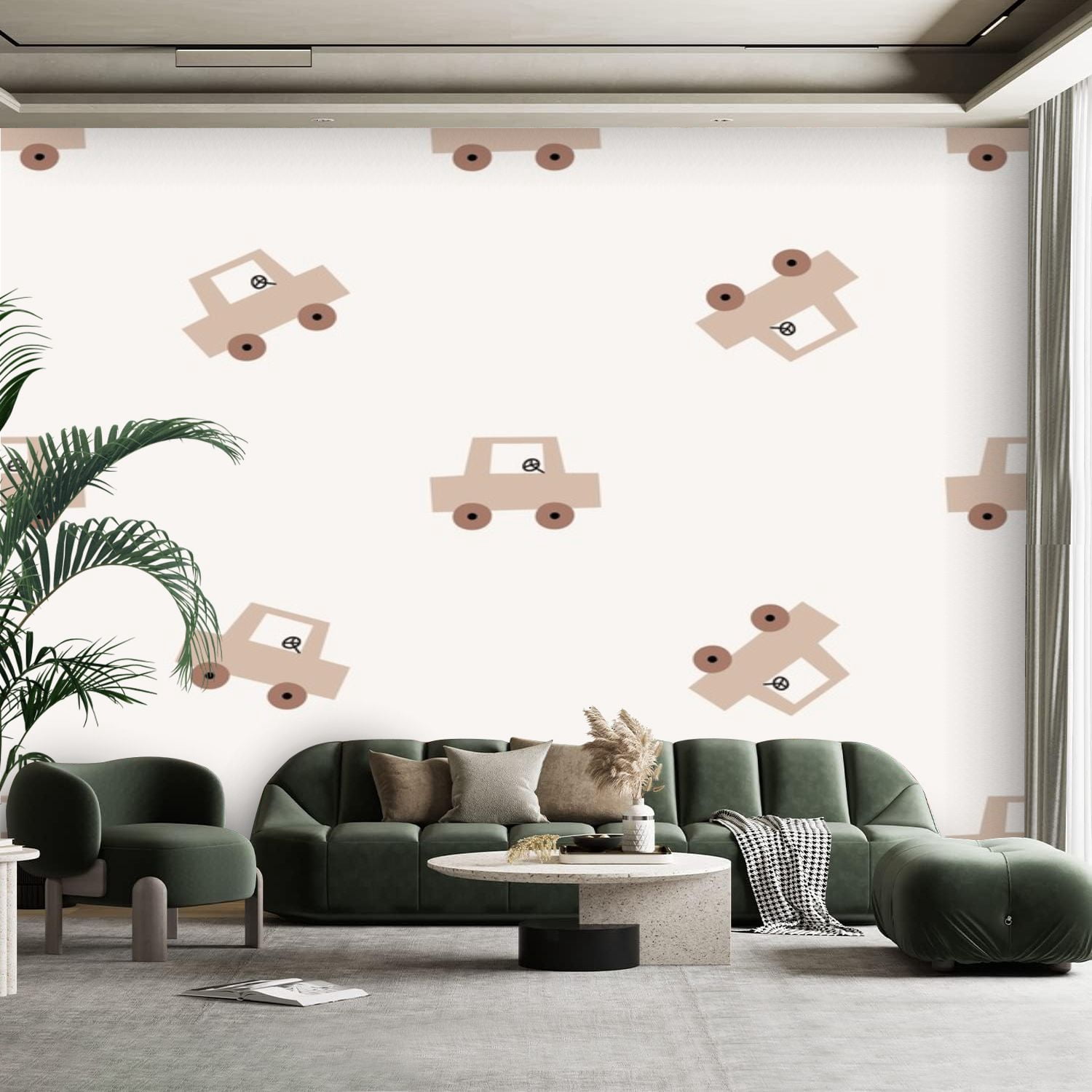 Peel and Stick Canvas Wallpaper Wall Mural Cute cartoon Bohemian ...