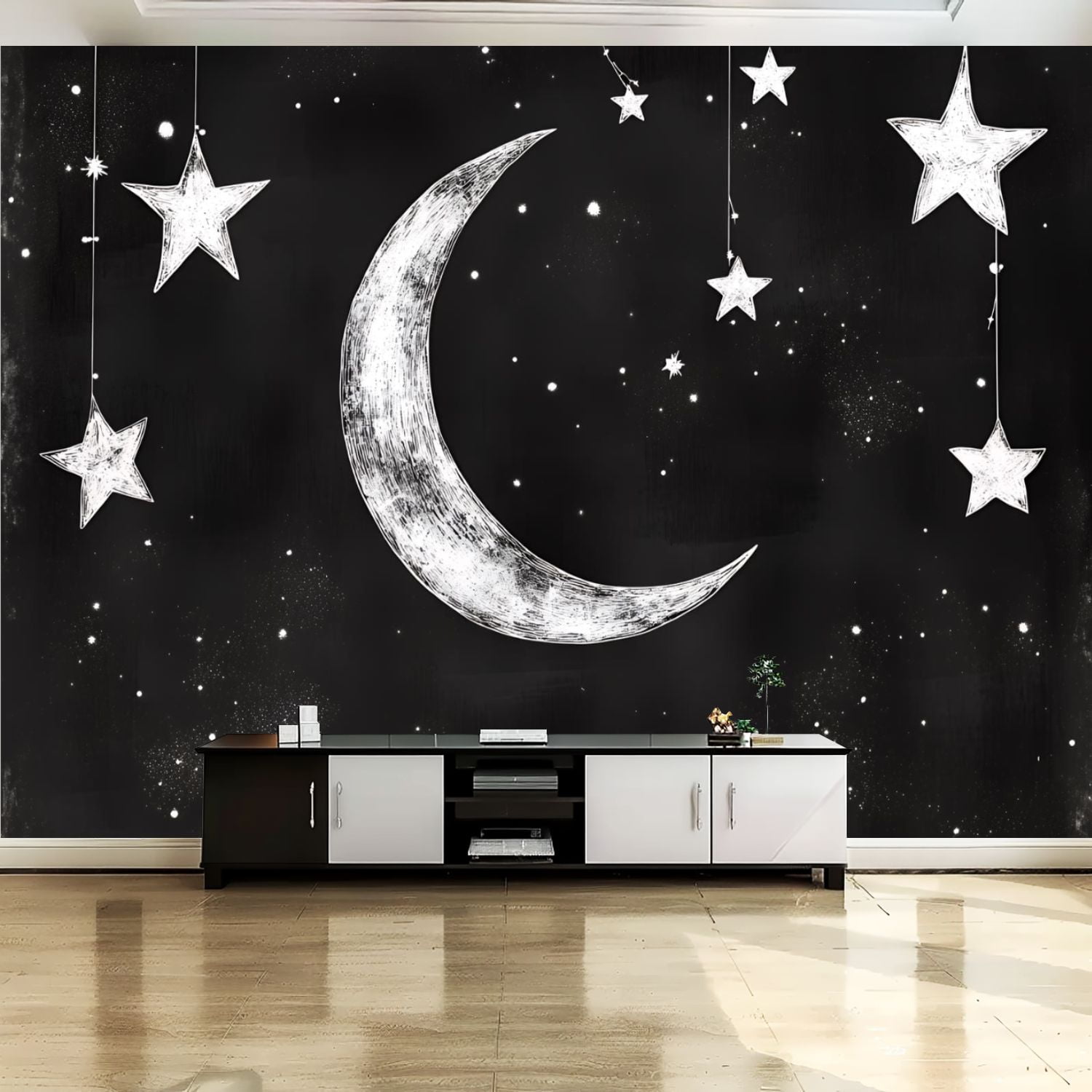 Peel and Stick Canvas Wallpaper Wall Mural Galaxy Outer Space Night Sky ...