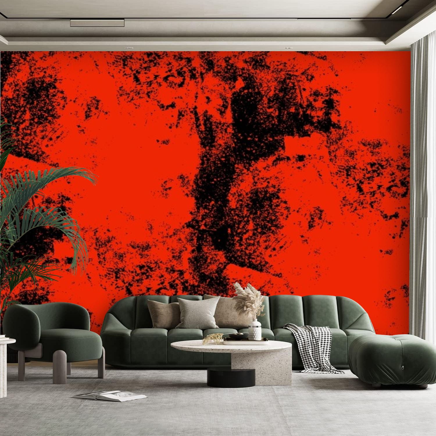 Peel and Stick Canvas Wallpaper Wall Mural High contrast grunge texture ...
