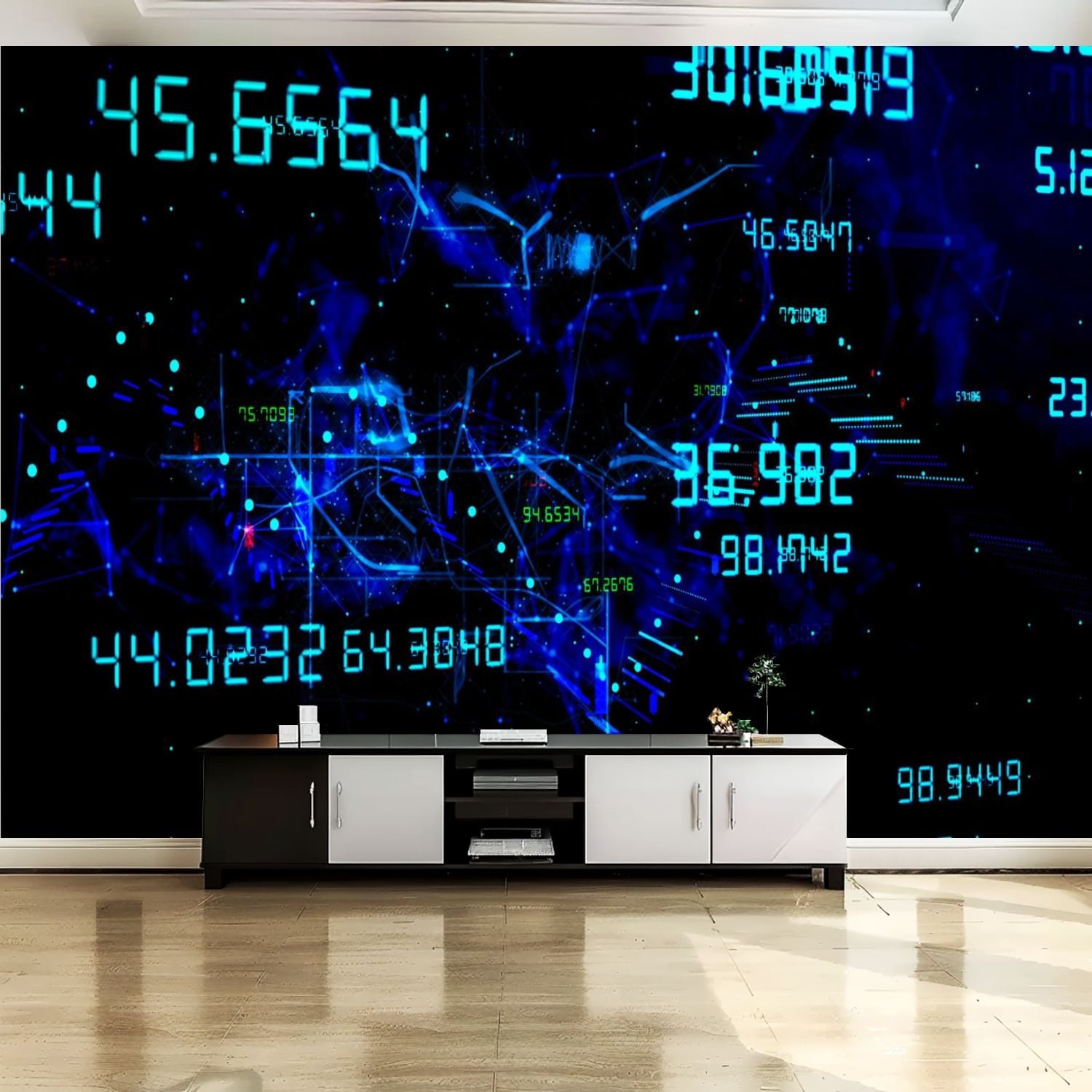 Peel and Stick Canvas Wallpaper Wall Mural Internet Things Big Data ...