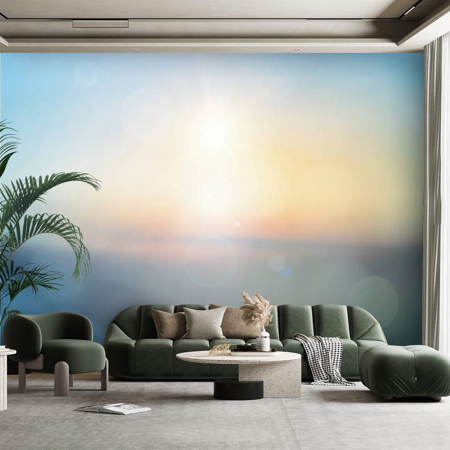 Peel and Stick Canvas Wallpaper Wall Mural Natural blurring warm colors ...