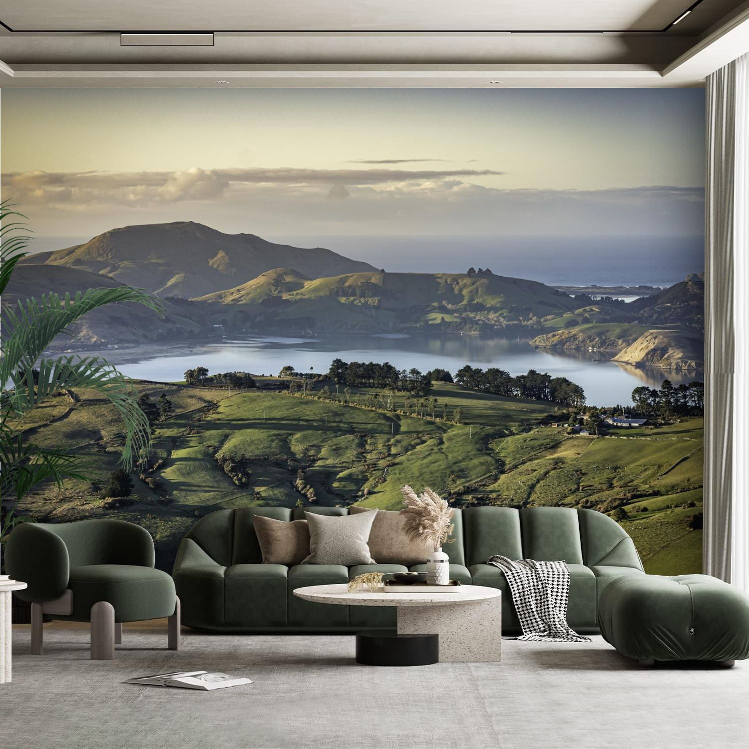 Peel and Stick Canvas Wallpaper Wall Mural Otago Peninsula rolling ...