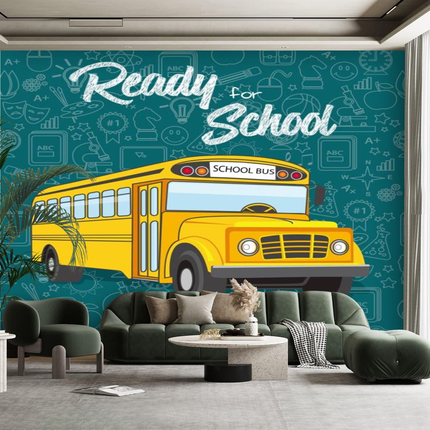 Peel and Stick Canvas Wallpaper Wall Mural Ready for School new school ...