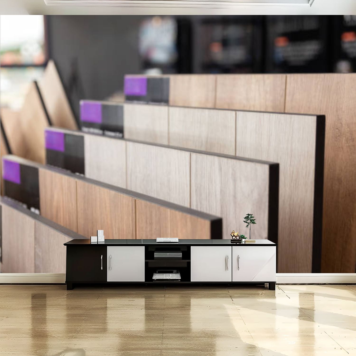 Peel and Stick Canvas Wallpaper Wall Mural Samples laminate parquet ...