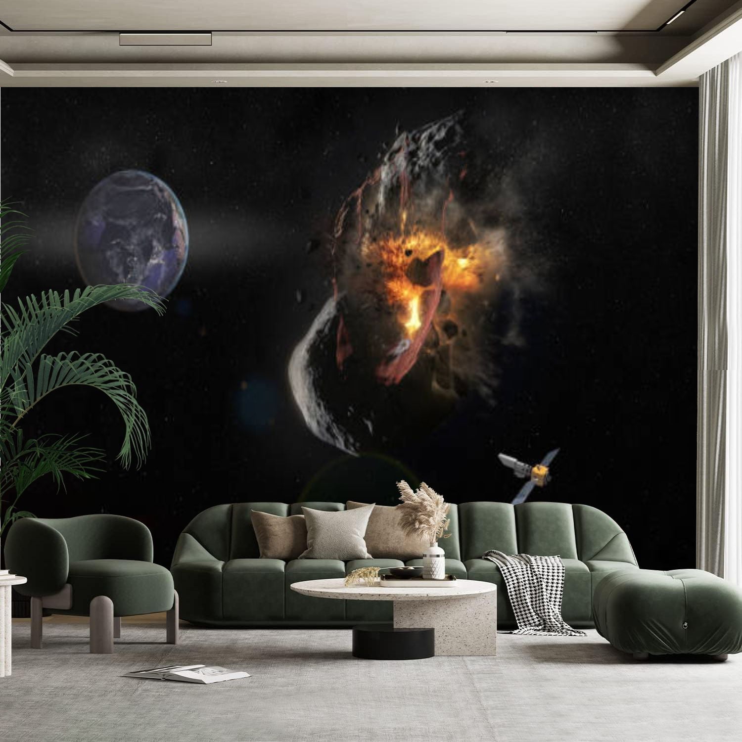 Peel and Stick Canvas Wallpaper Wall Mural Saving from Explosion ...