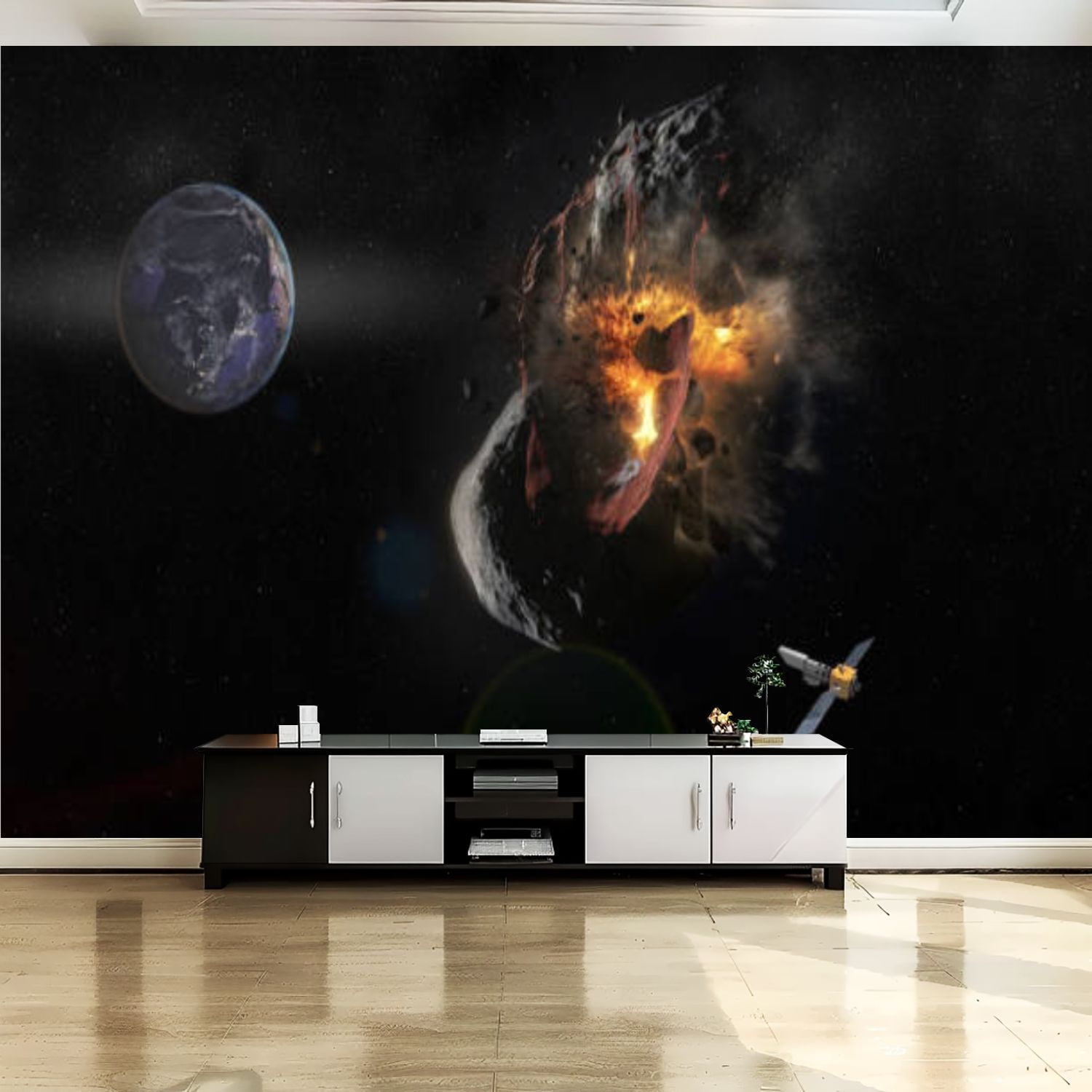 Peel and Stick Canvas Wallpaper Wall Mural Saving from Explosion ...