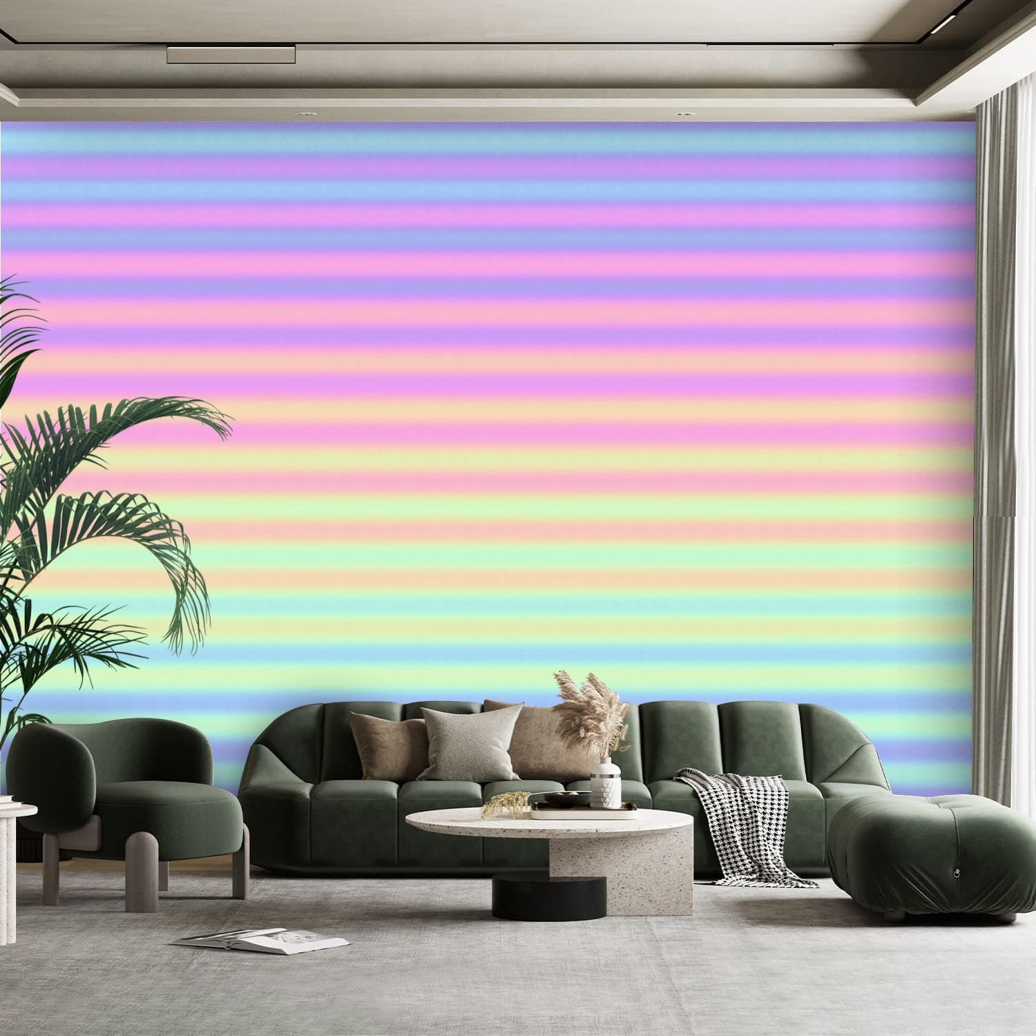 Peel and Stick Canvas Wallpaper Wall Mural Seamless Vaporwave aesthetic ...