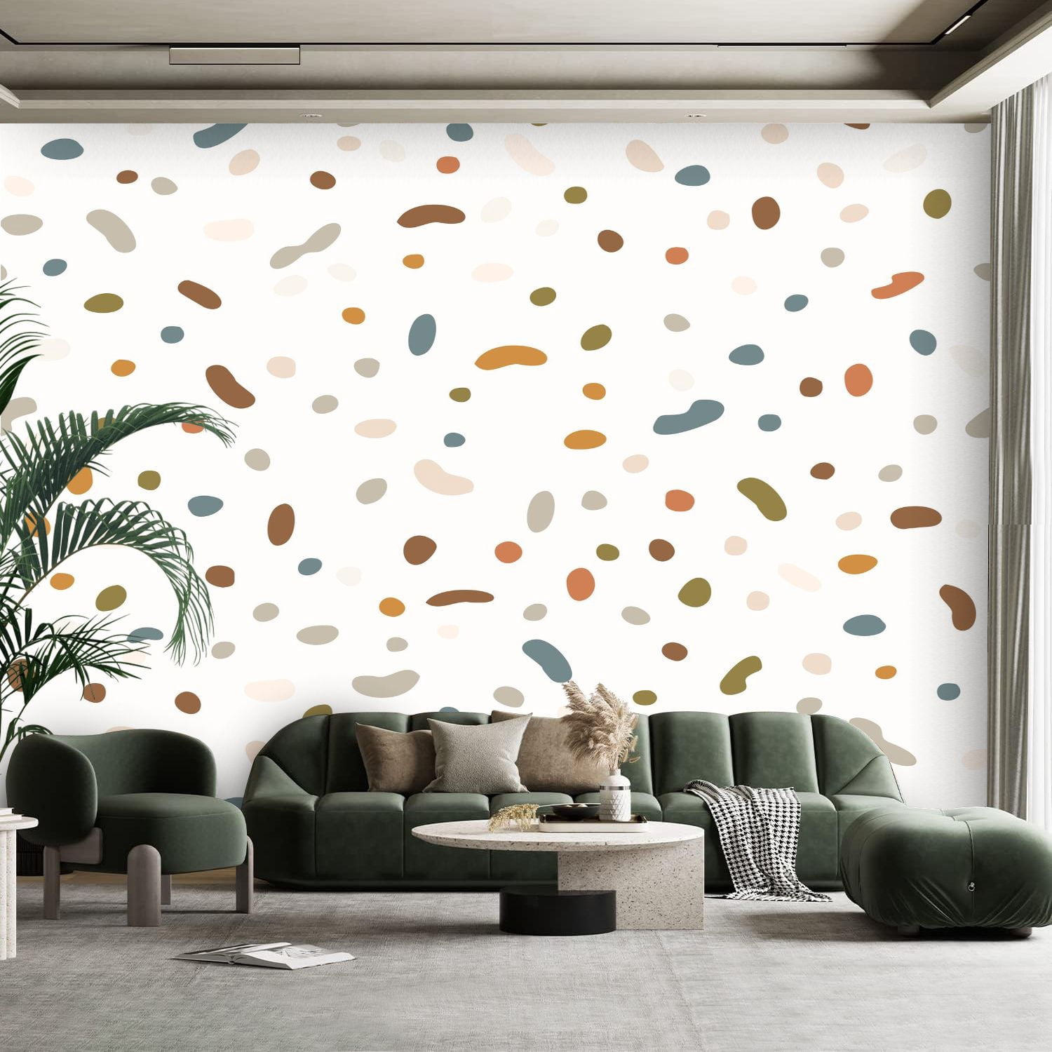 Peel and Stick Canvas Wallpaper Wall Mural Seamless gender neutral baby ...