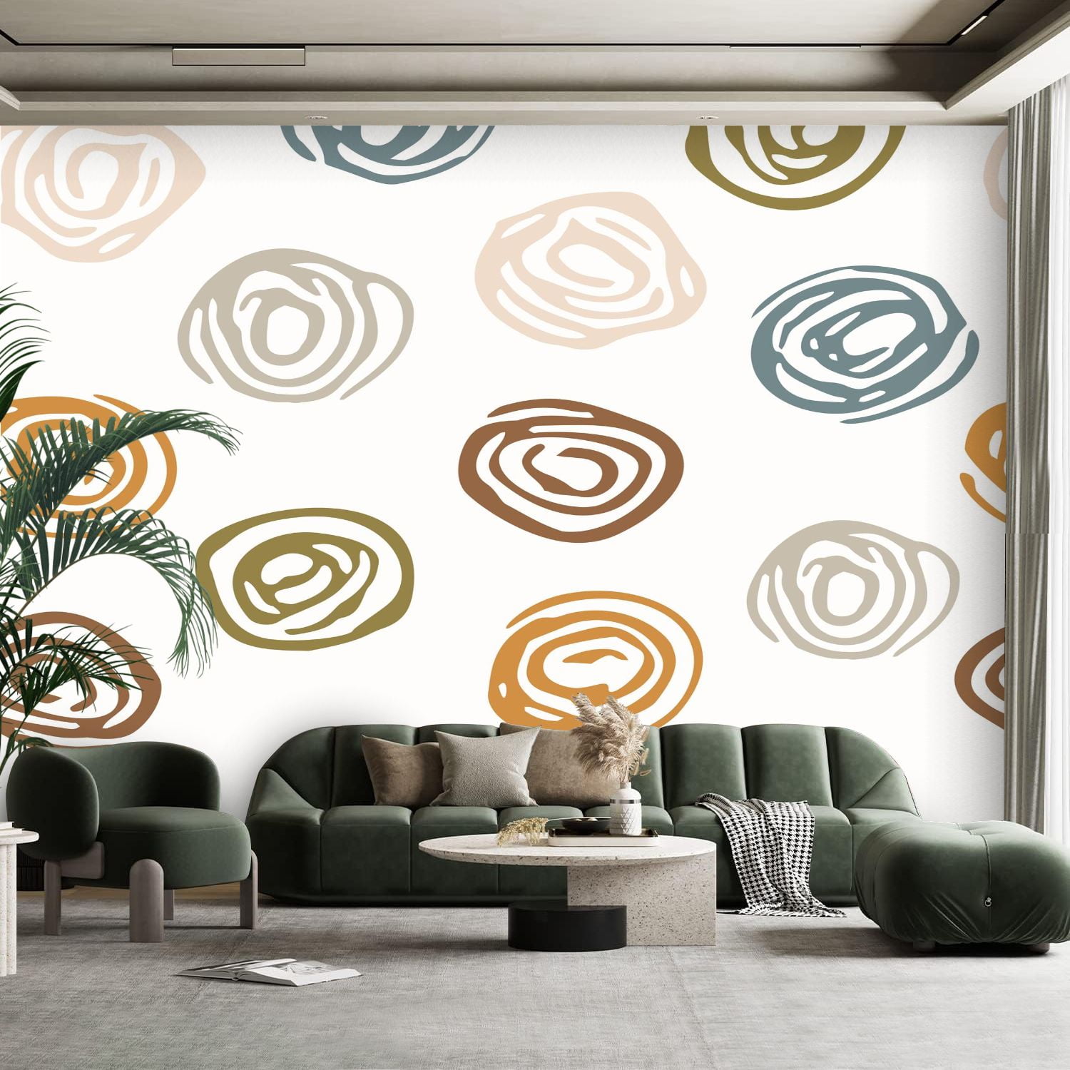 Peel and Stick Canvas Wallpaper Wall Mural Seamless gender neutral baby ...