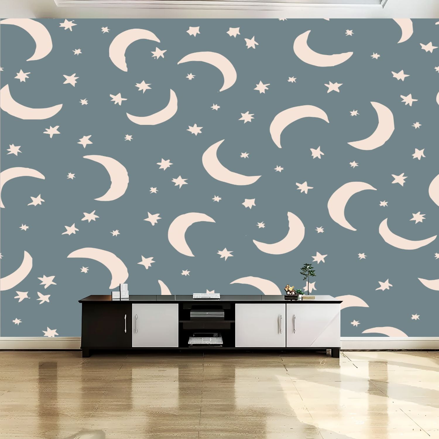 Peel and Stick Canvas Wallpaper Wall Mural Seamless gender neutral baby ...