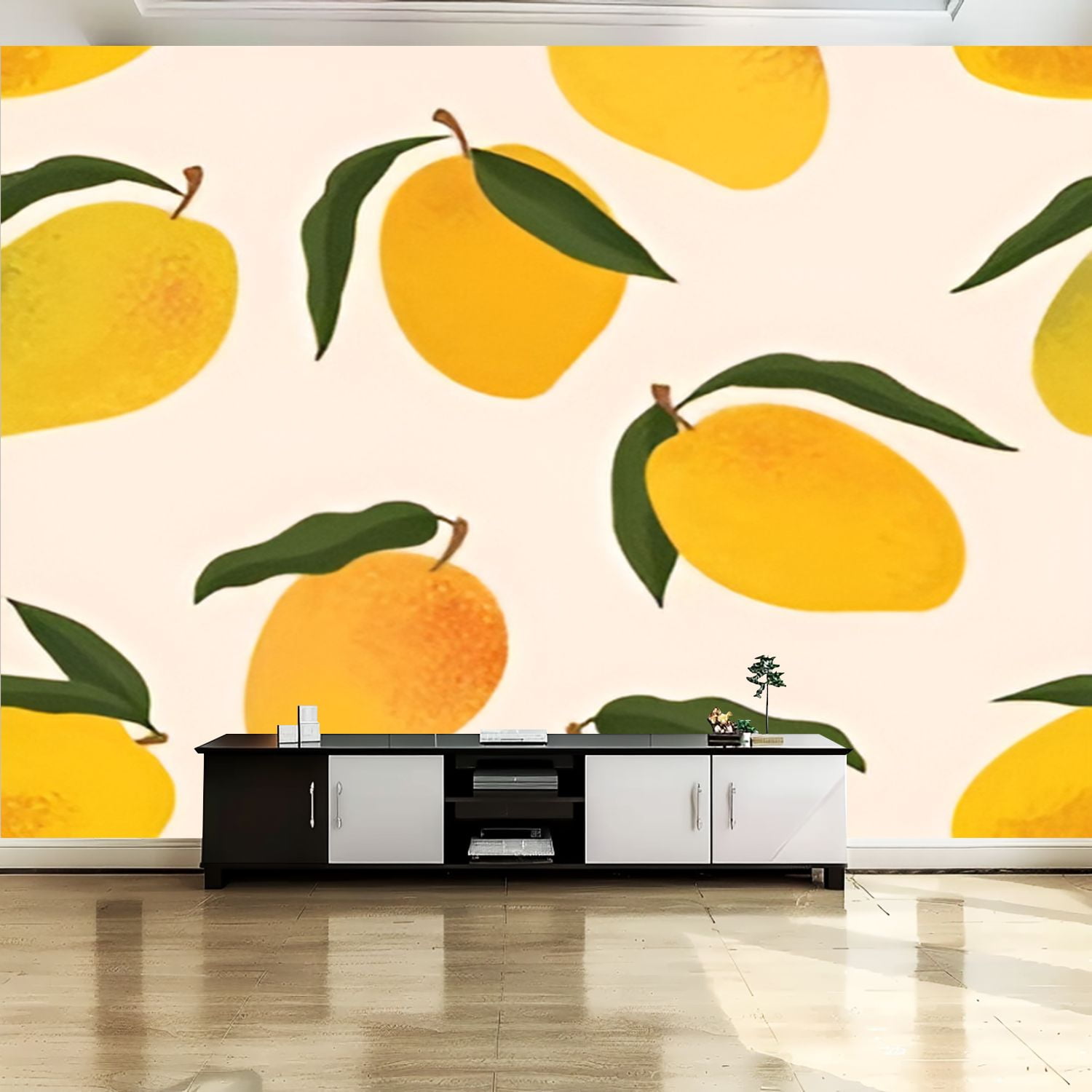 Peel and Stick Canvas Wallpaper Wall Mural Seamless pattern fresh ...