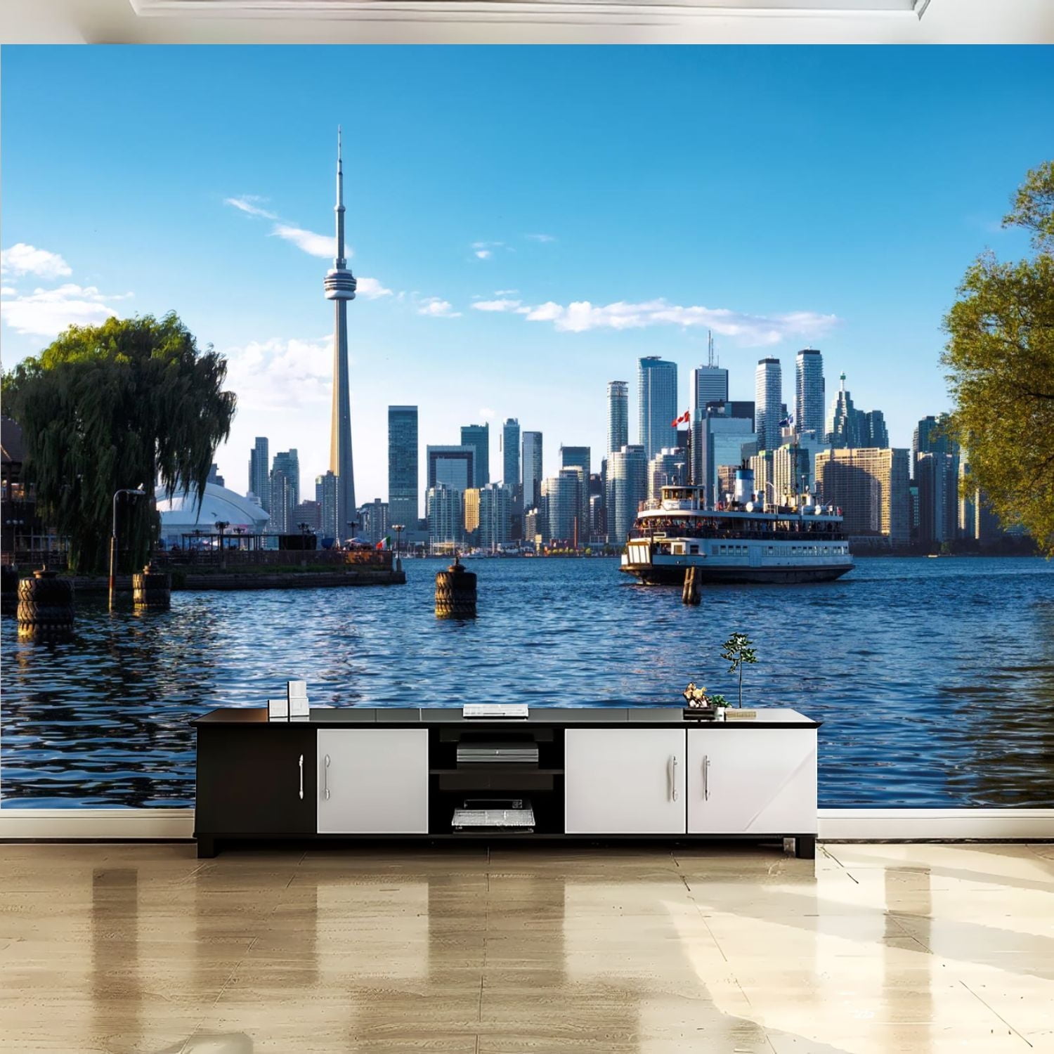 Peel and Stick Canvas Wallpaper Wall Mural Toronto Canada View Toronto ...
