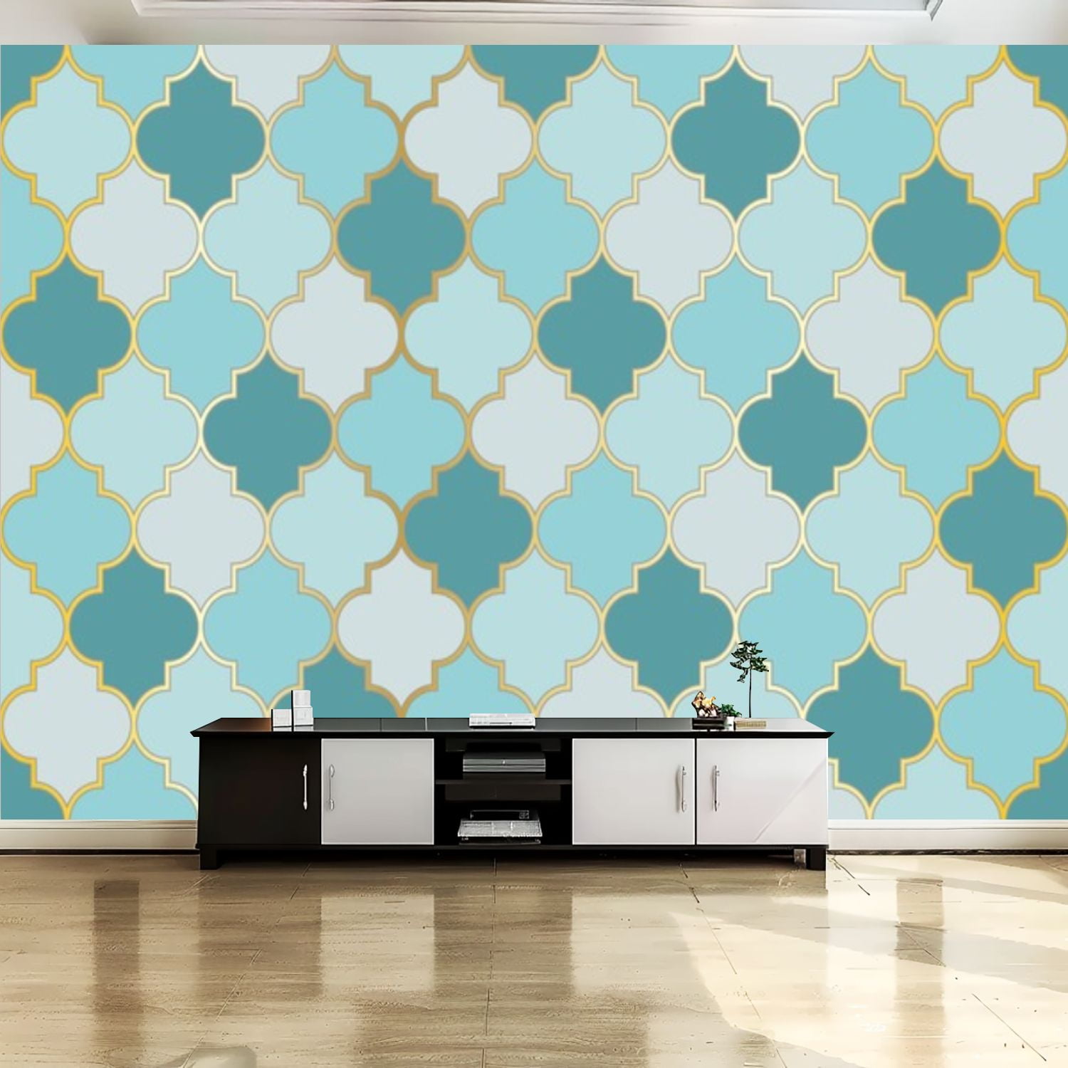 Peel and Stick Canvas Wallpaper Wall Mural Turkish Window Seamless ...