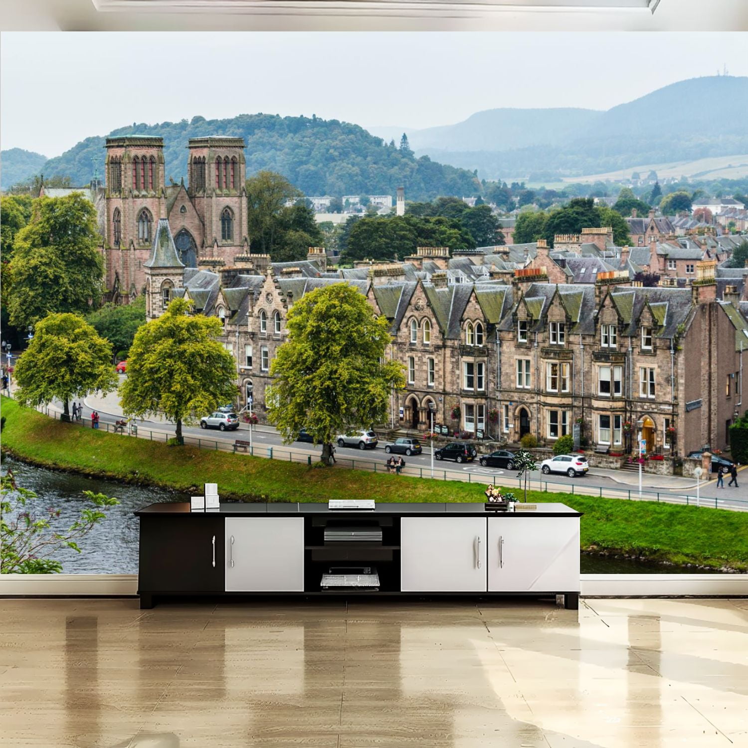 Peel and Stick Canvas Wallpaper Wall Mural ardross terrace inverness ...