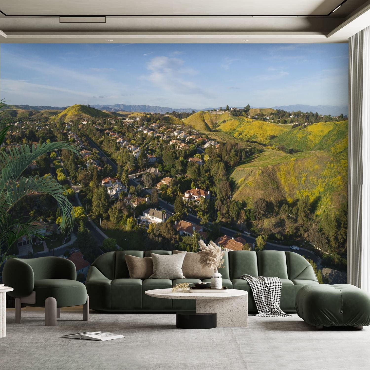 Peel and Stick Canvas Wallpaper Wall Mural calabasas city santa monica ...