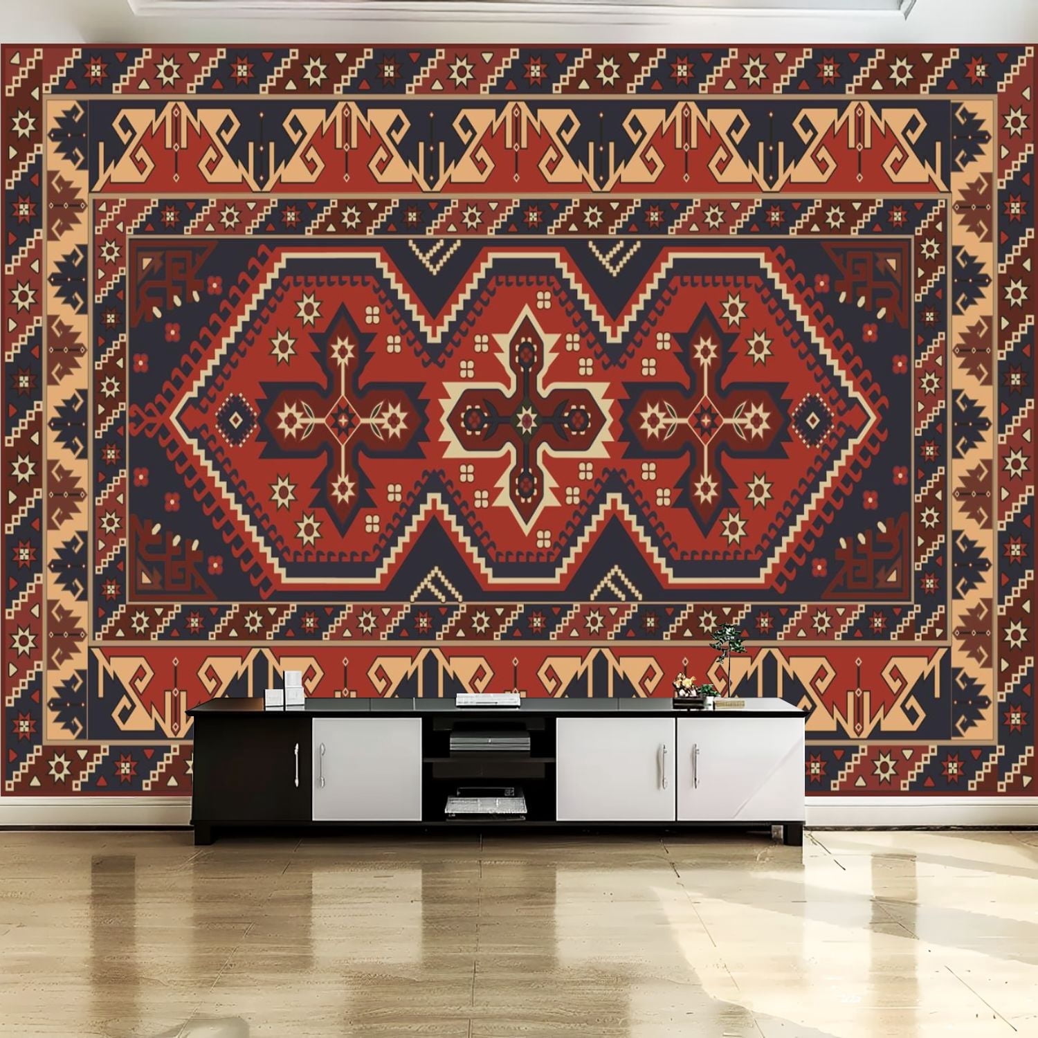Peel and Stick Canvas Wallpaper Wall Mural carpet original design ...
