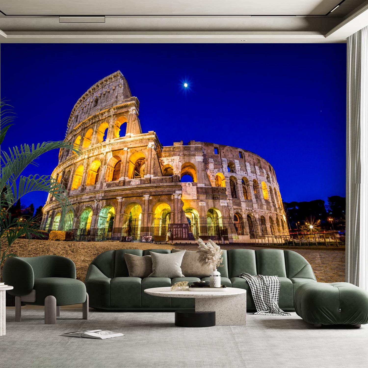 Peel and Stick Canvas Wallpaper Wall Mural colosseo roma coliseum ...