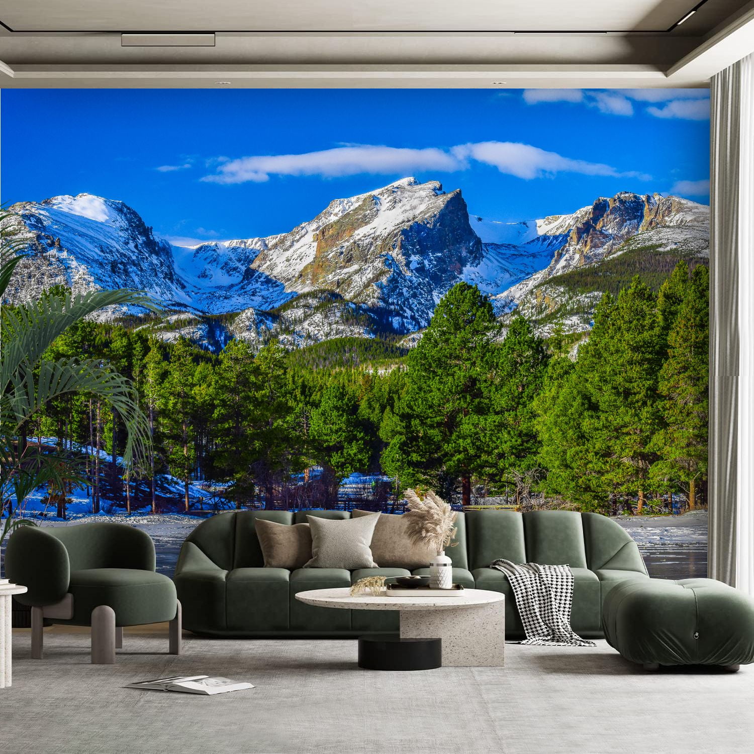 Peel and Stick Canvas Wallpaper Wall Mural outdoor wilderness rocky ...