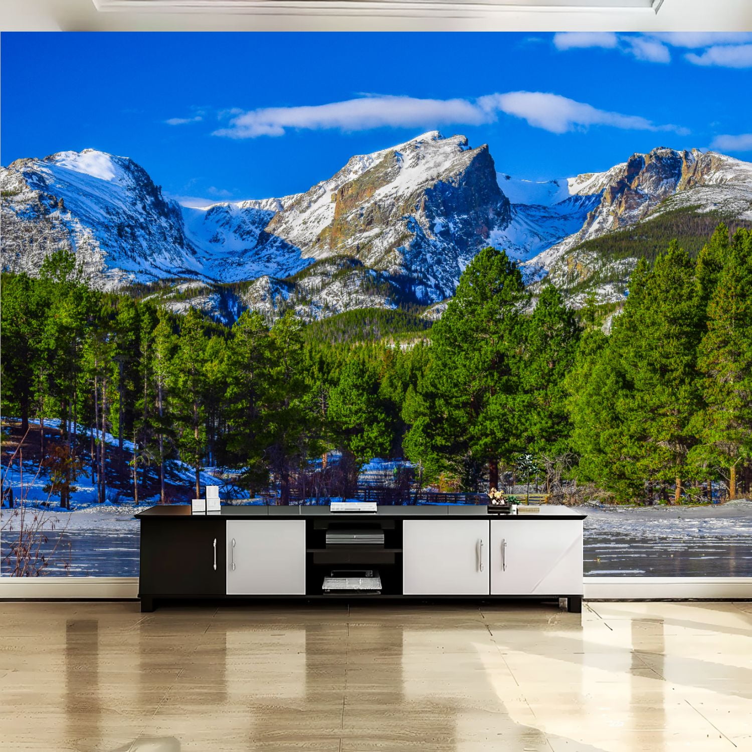 Peel and Stick Canvas Wallpaper Wall Mural outdoor wilderness rocky ...