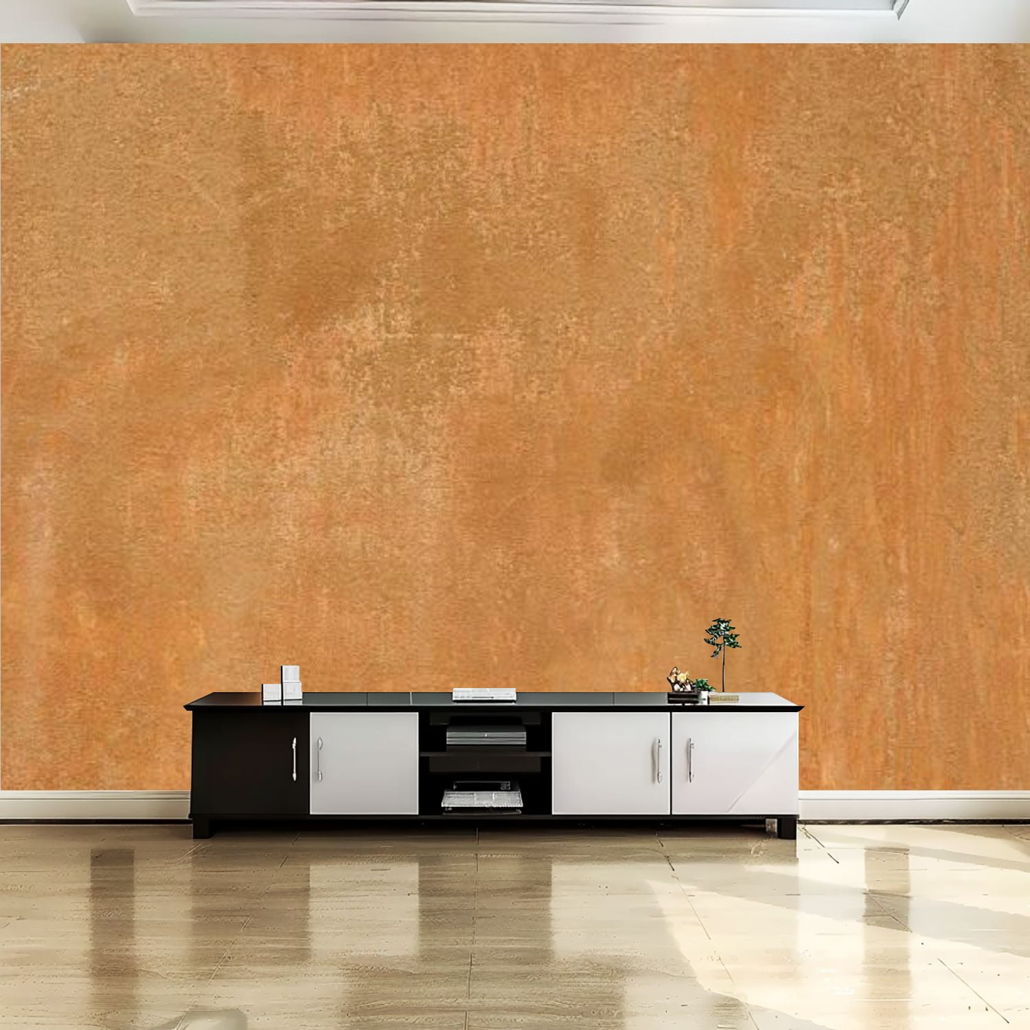 Peel and Stick Canvas Wallpaper Wall Mural terracotta colored roman ...
