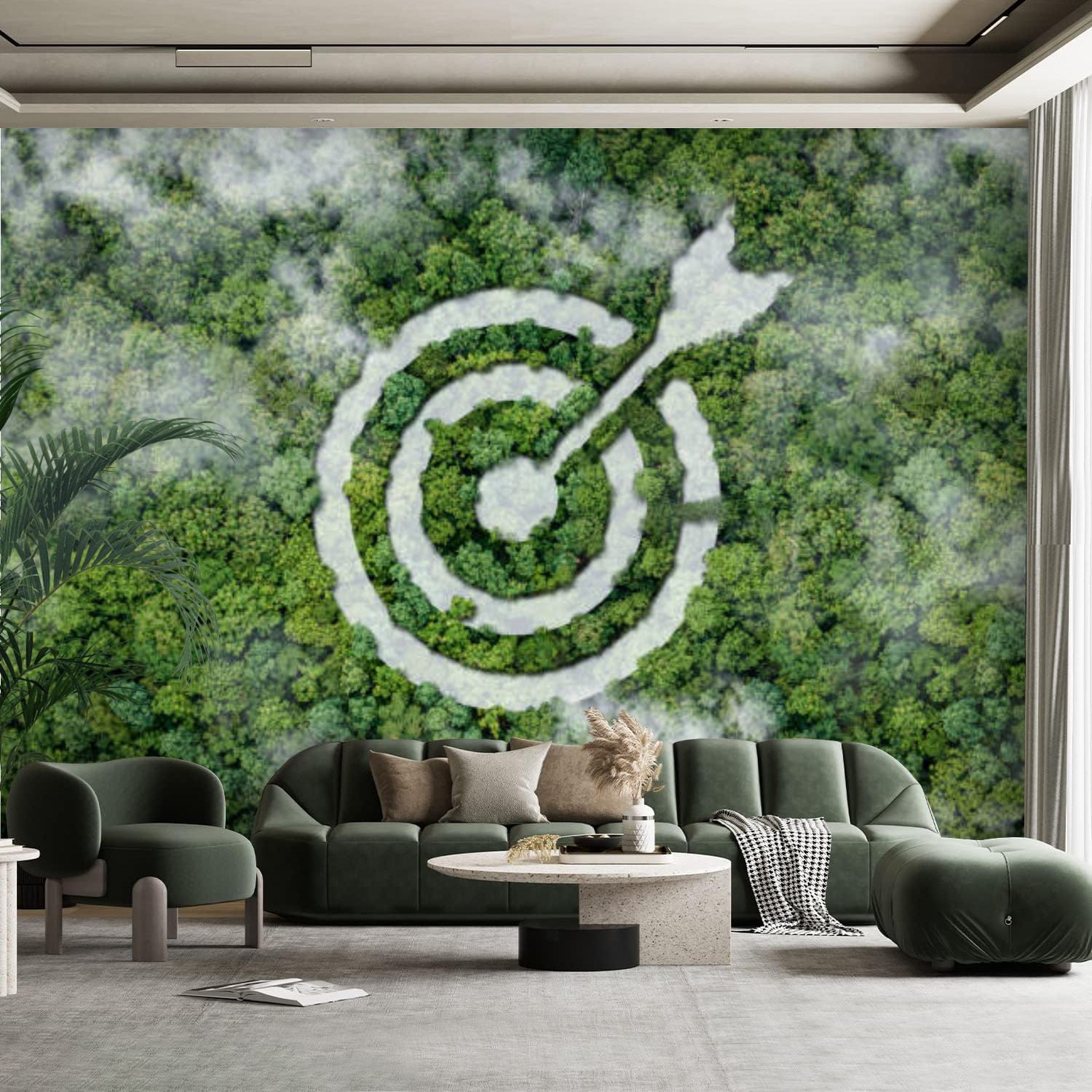 Peel and Stick Canvas Wallpaper Wall MuralEnvironment Green business ...
