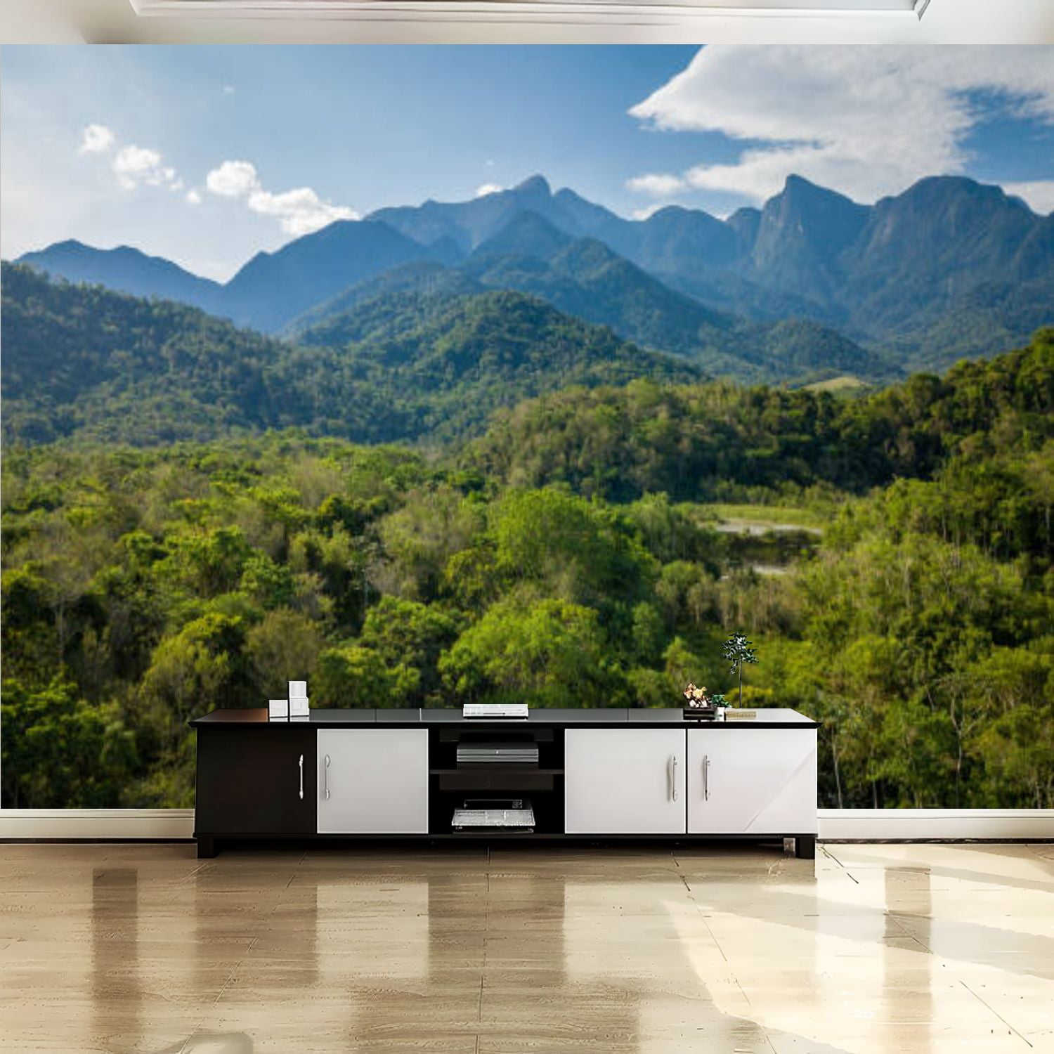 Peel and Stick Canvas Wallpaper Wall Muralexuberant Atlantic Forest ...