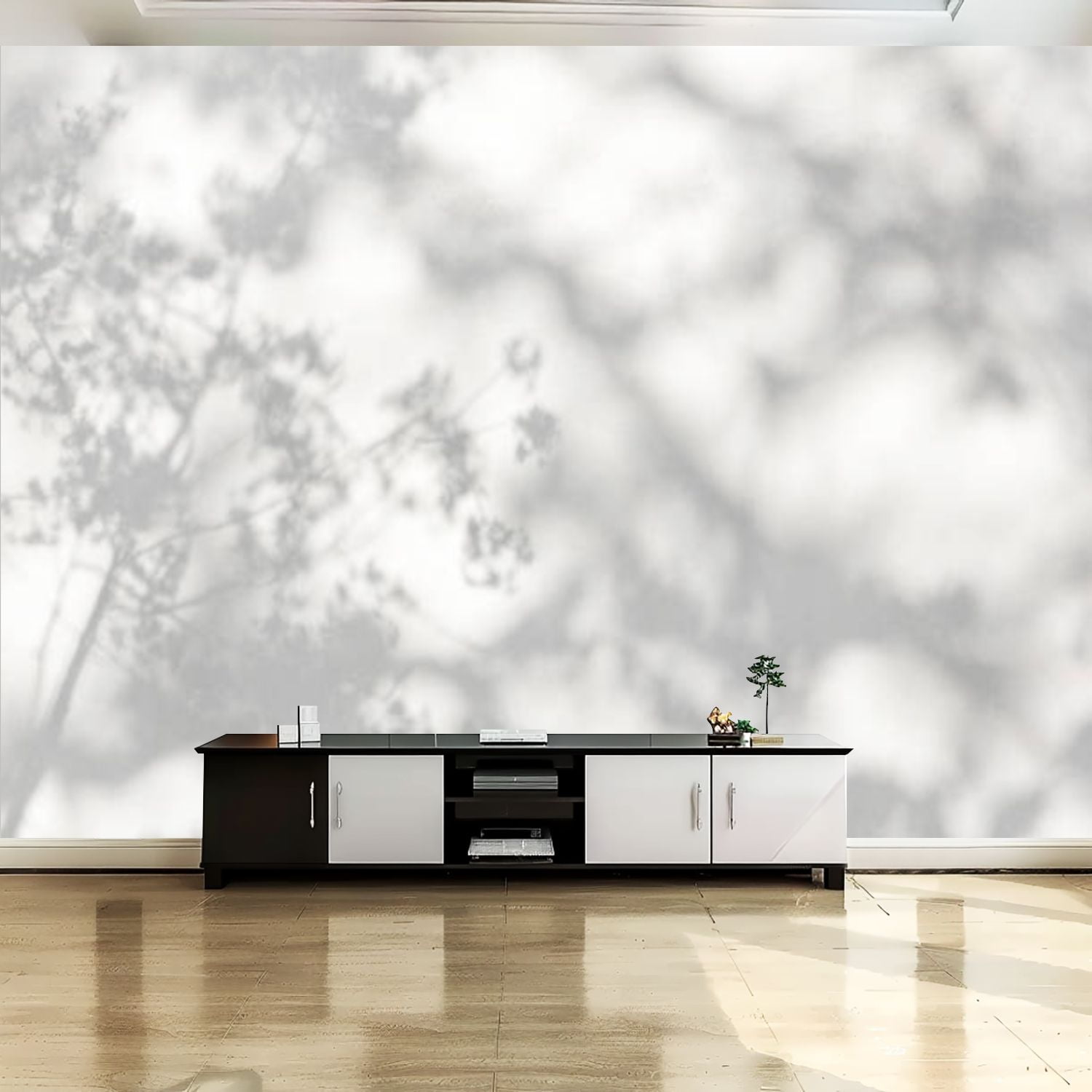 Peel and Stick Canvas Wallpaper Wall Muraltrees branch leaf shadow ...