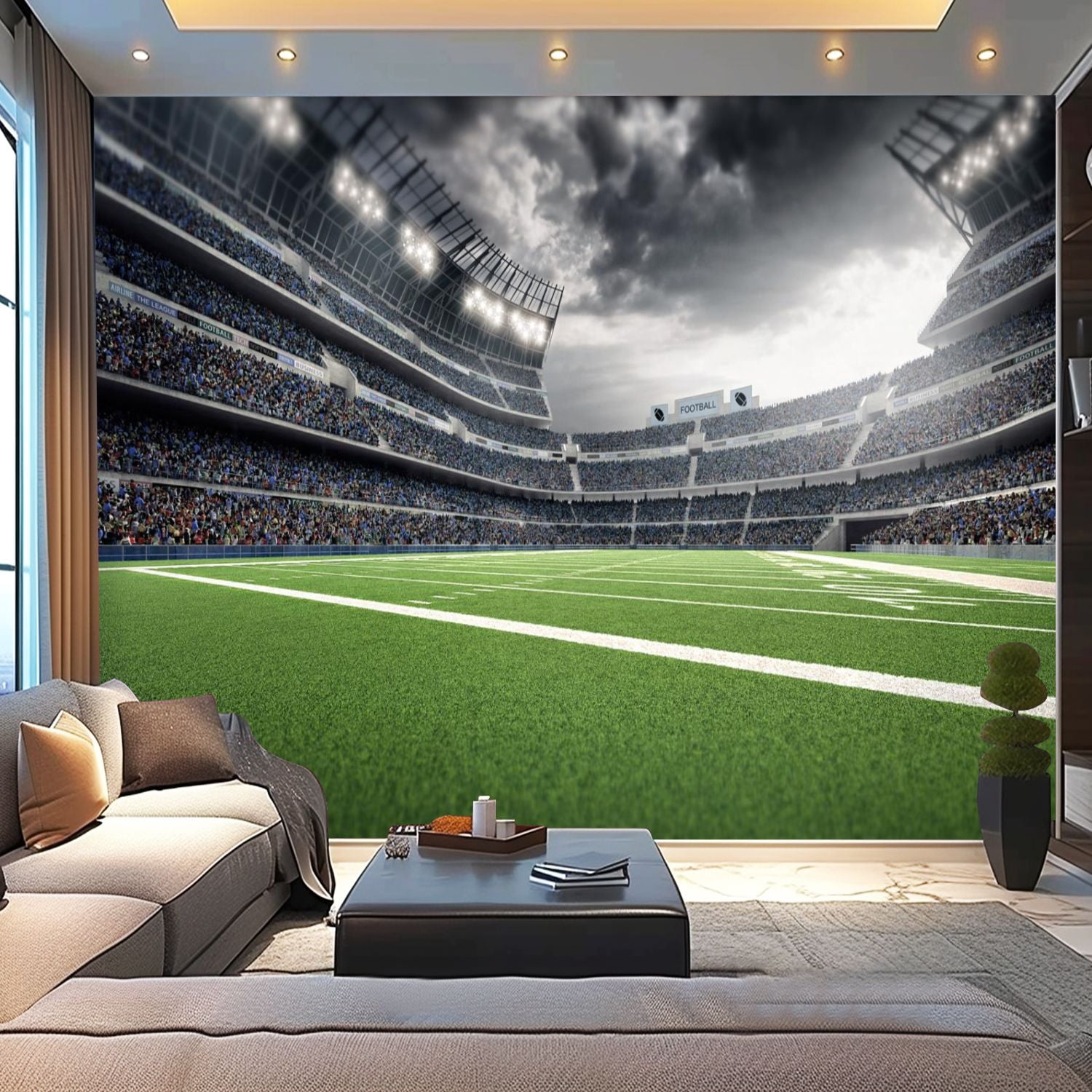 Peel and Stick Canvas Wallpaper american football stadium football ...
