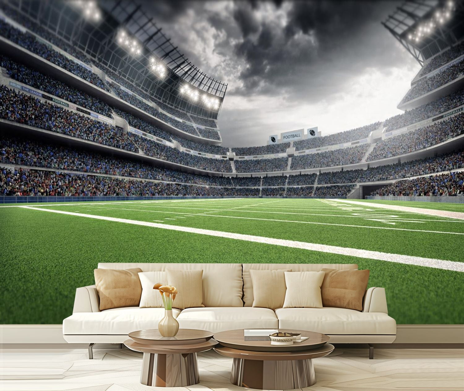 Peel and Stick Canvas Wallpaper american football stadium football ...