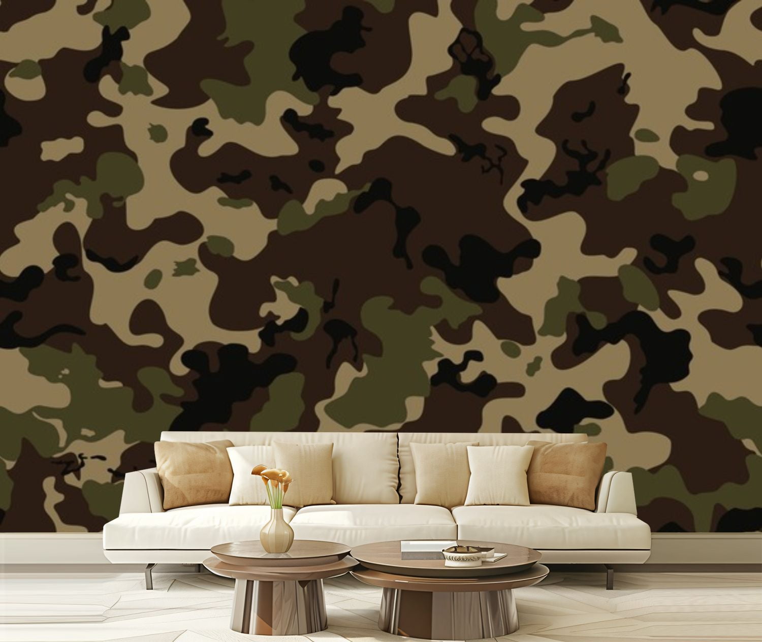 Peel and Stick Canvas Wallpaper military camouflage military pattern ...
