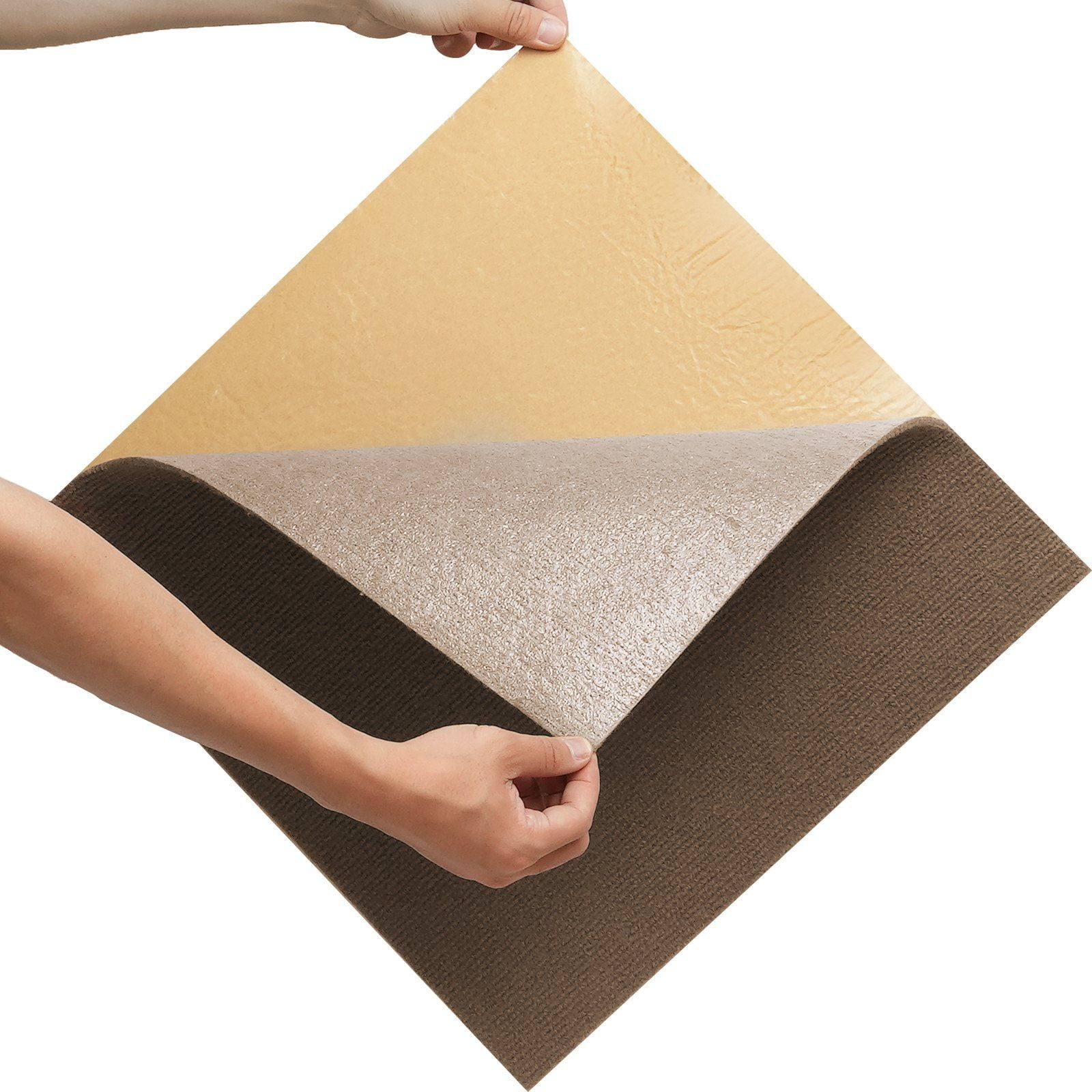 Peel & Stick Carpet Tiles 18"x18" - Self Adhesive Soft Padded Floor ...