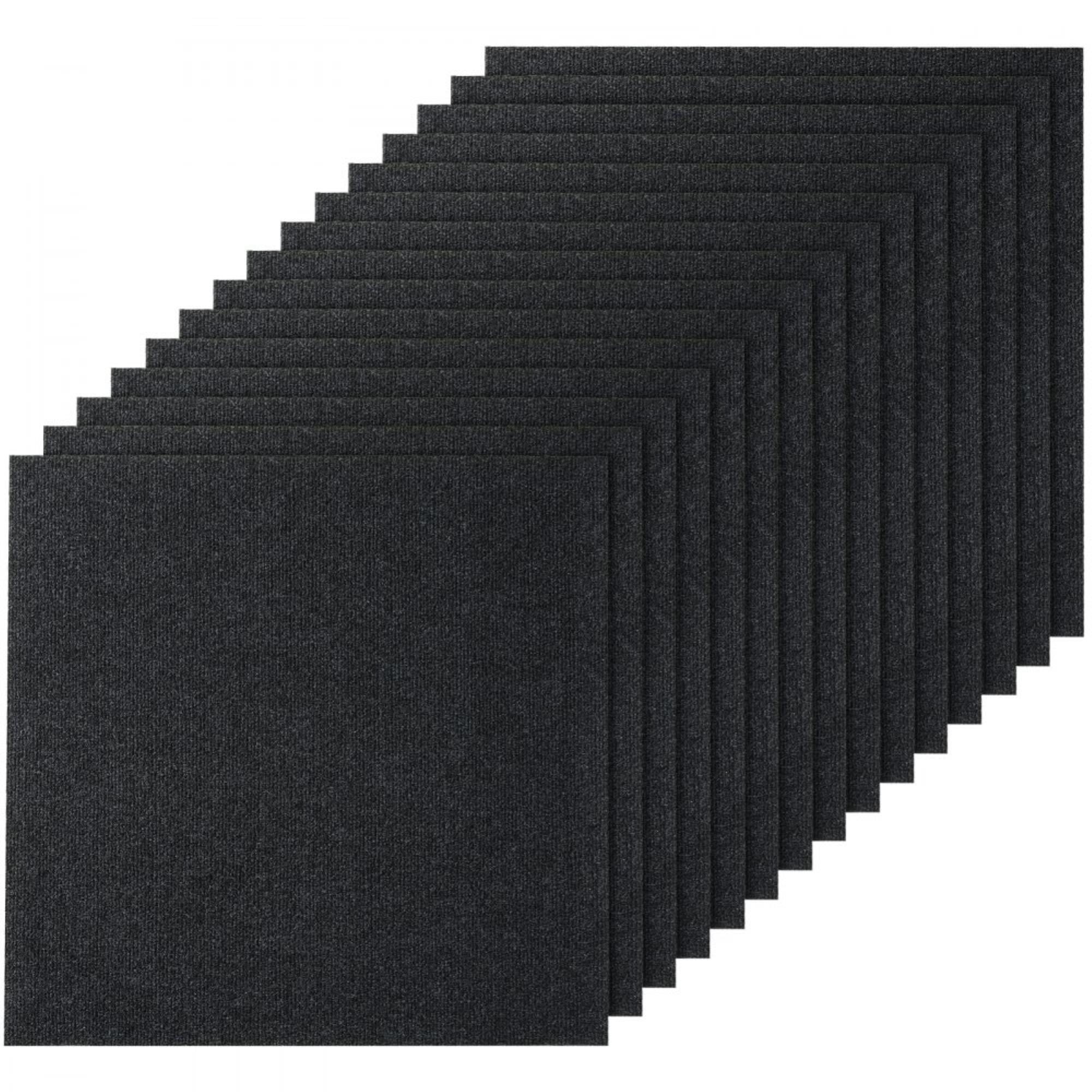 Peel and Stick Carpet Tiles, 24” x 24” Self-Adhesive Soft Padded Tiles ...