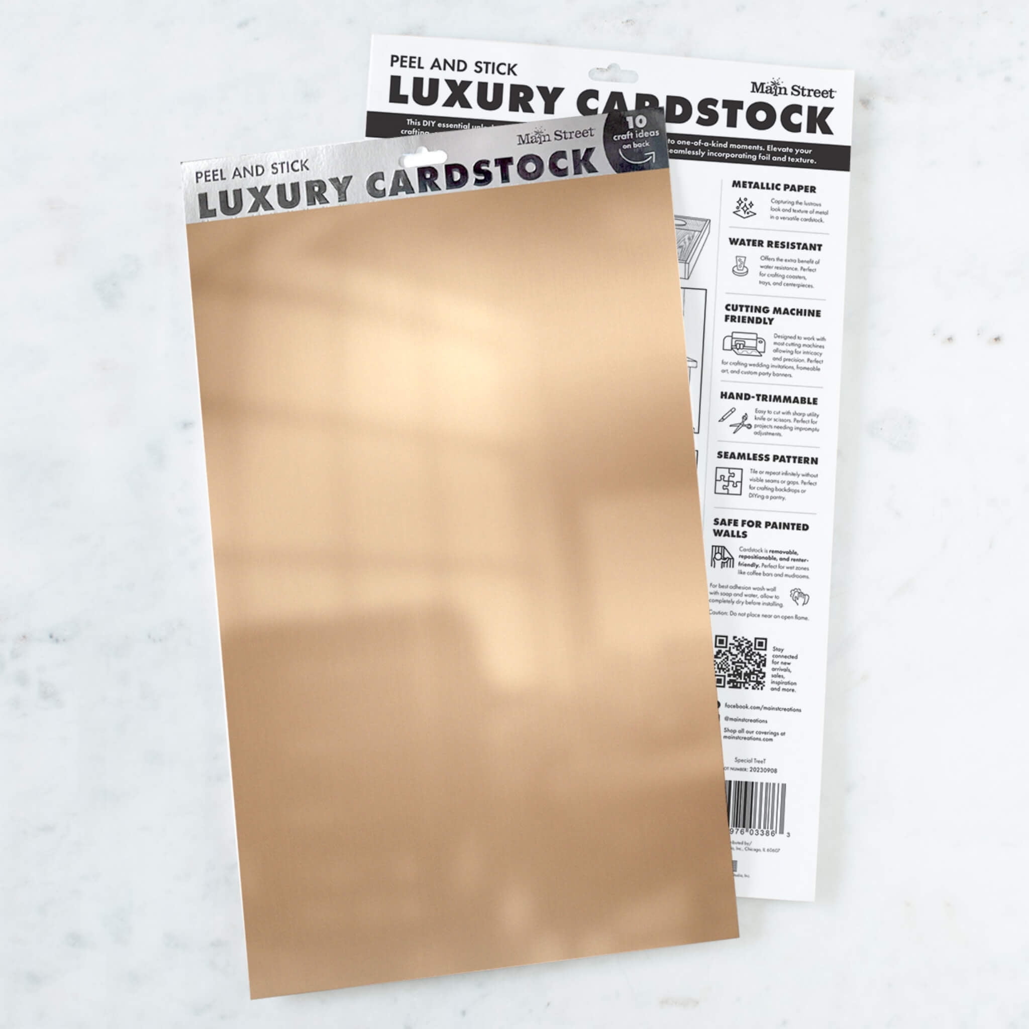 Peel and Stick Craft Paper. Gold Wallpaper Glow Getter Print. 12-Pack ...