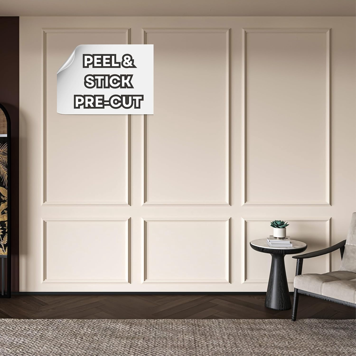 Peel and Stick Precut Wall Molding Kit - Effortlessly Transform Your ...